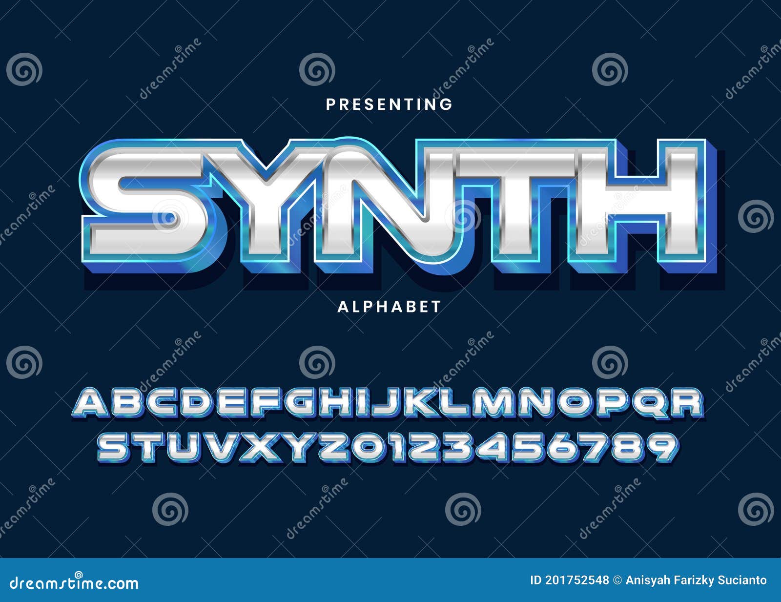 3d Bold Modern Metallic Font. Superhero Movie Title Text Effect ...