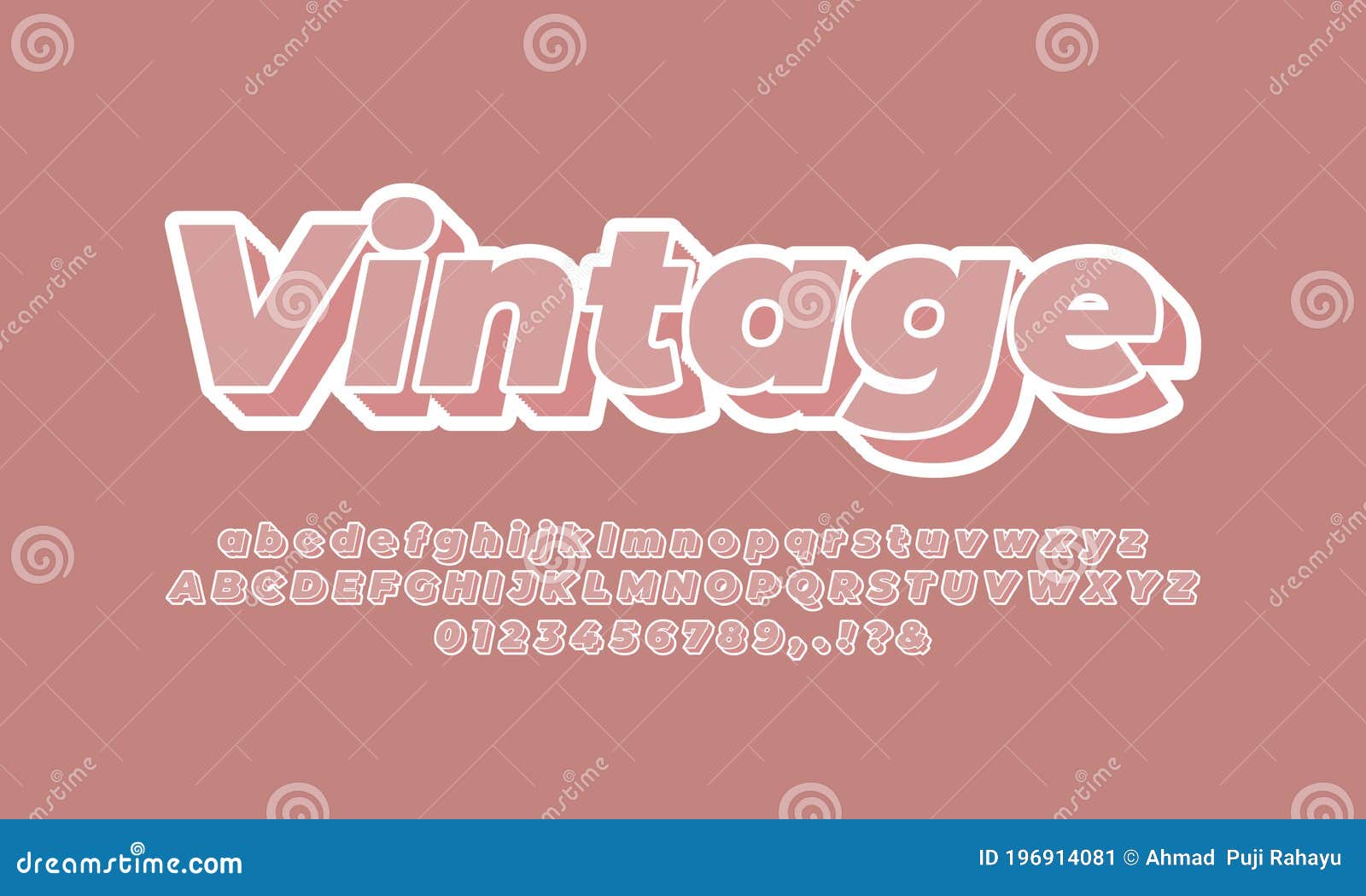 3d Bold Pastel Vintage Text or Font Effect Design Icon Vector Design ...