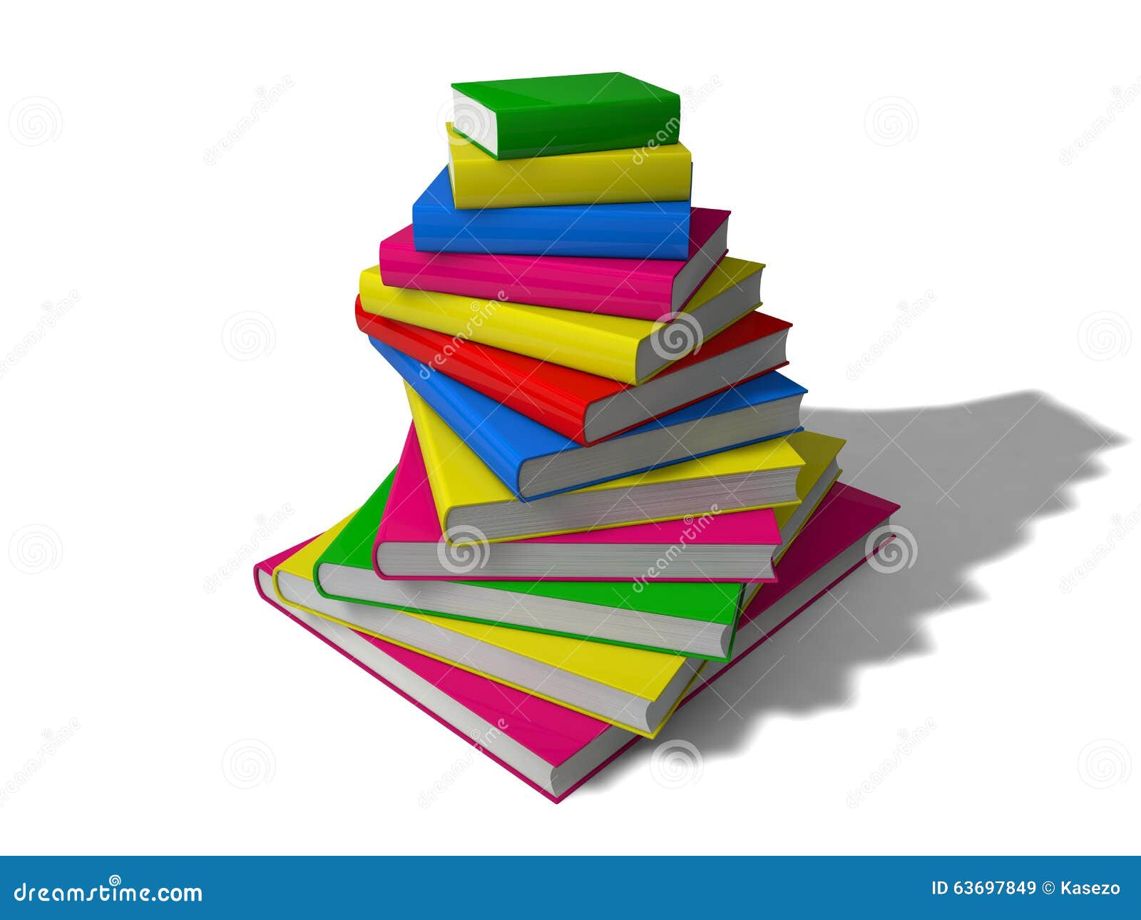 3d book stack. stock illustration. Illustration of paper - 63697849