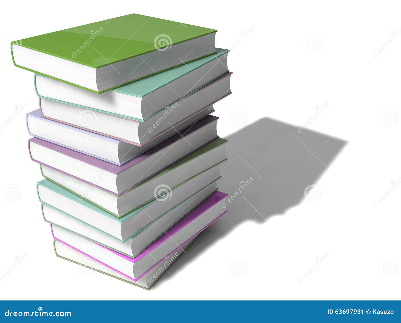 3d book stack. stock illustration. Illustration of blank - 63697931