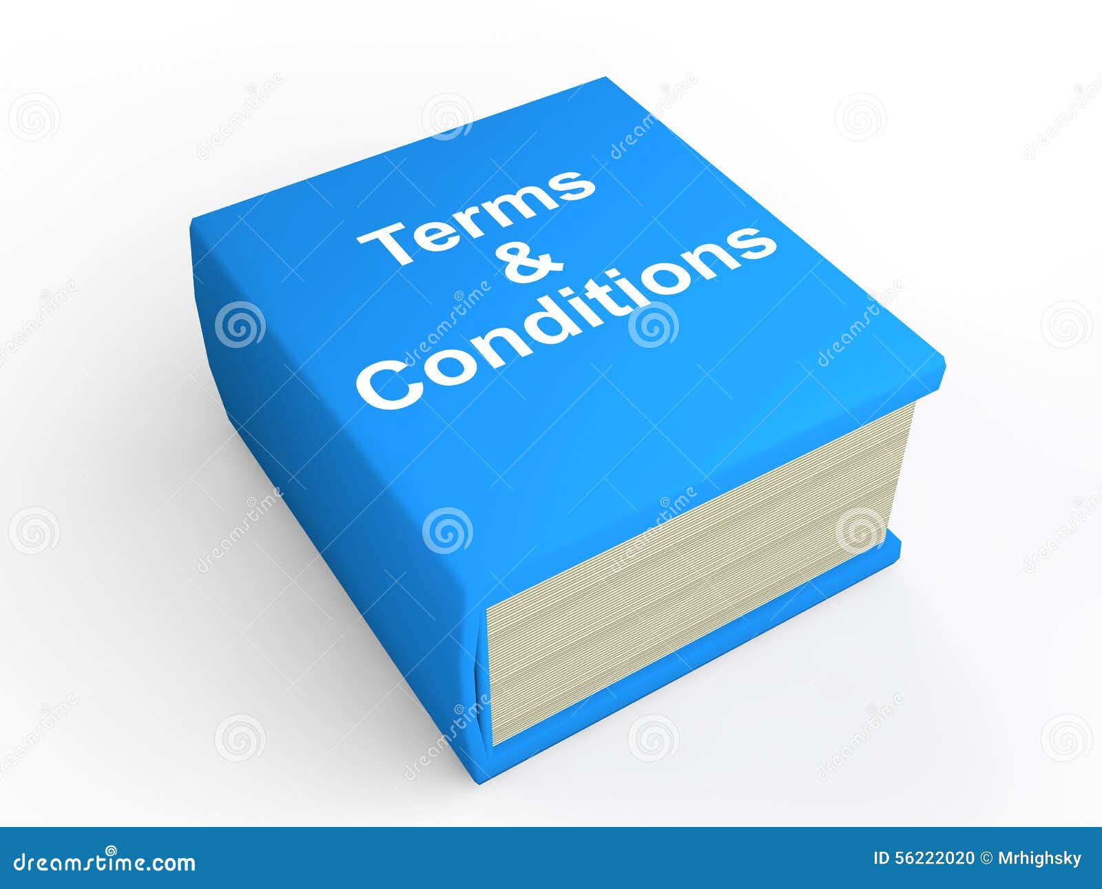 3d Book of Terms and Conditions Stock Illustration - Illustration of ...