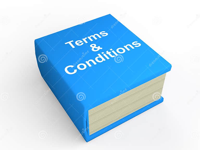 3d Book of Terms and Conditions Stock Illustration - Illustration of ...