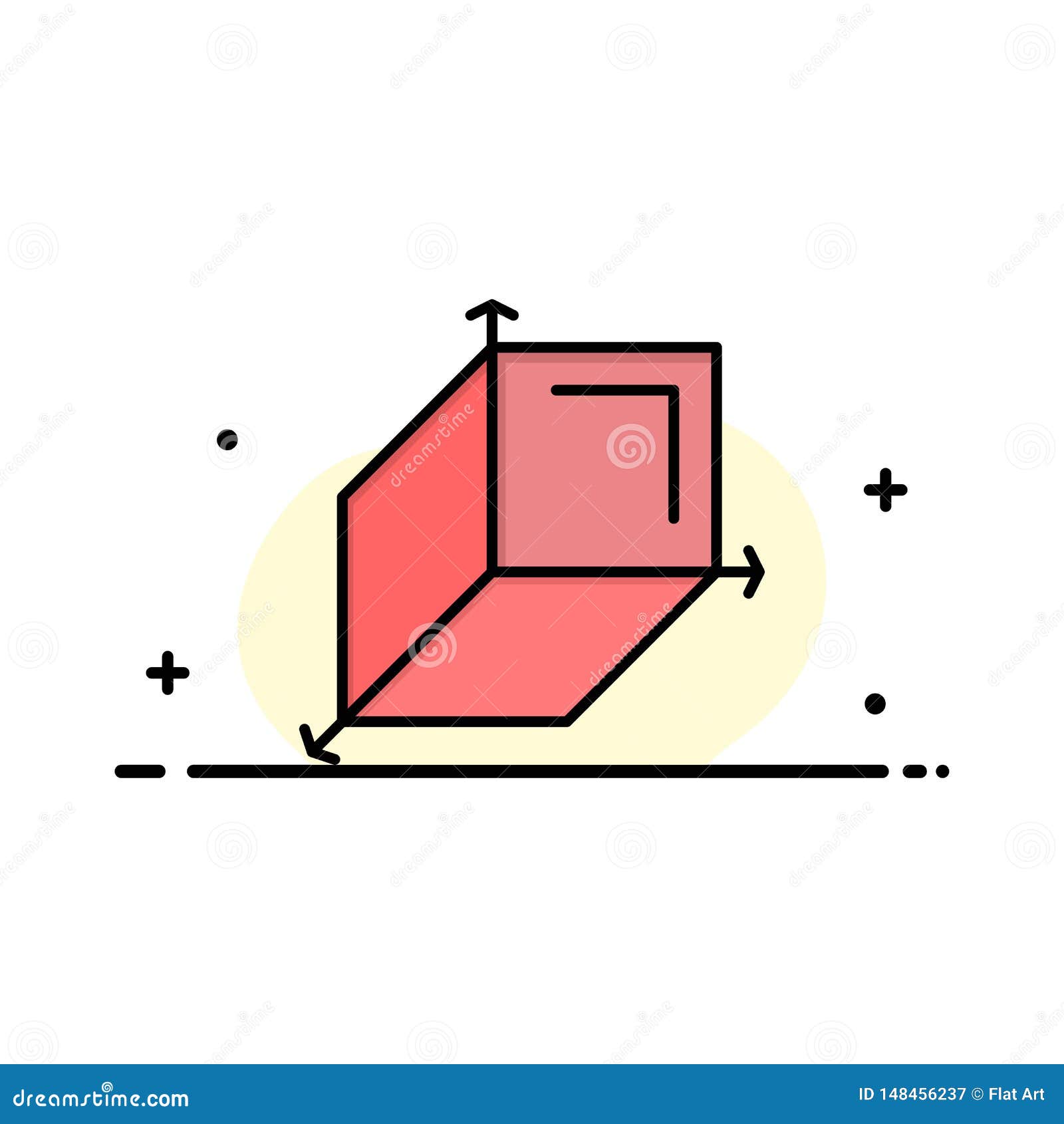 3d, Box, Cuboid, Design Business Logo Template. Flat Color Stock Vector ...