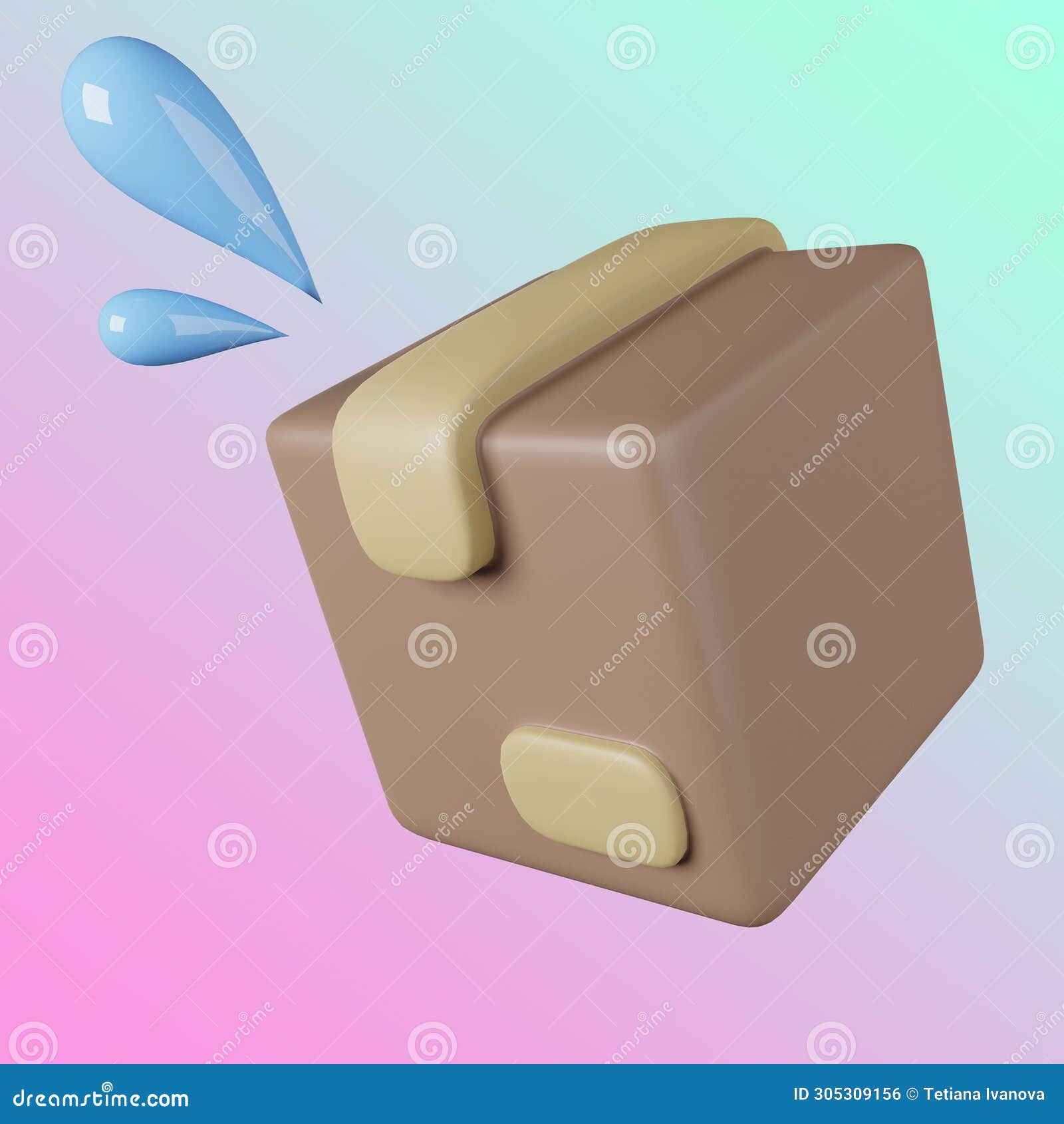 3D Box Icon, Symbolizing Packaging or Storage. Stock Illustration ...