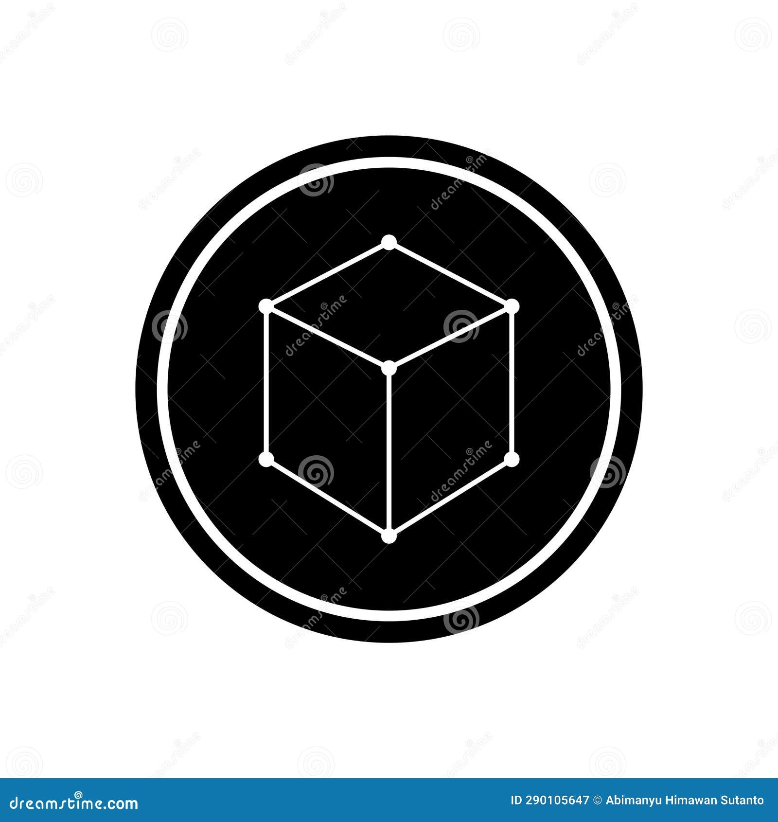 3D box icon vector stock illustration. Illustration of icon - 290105647