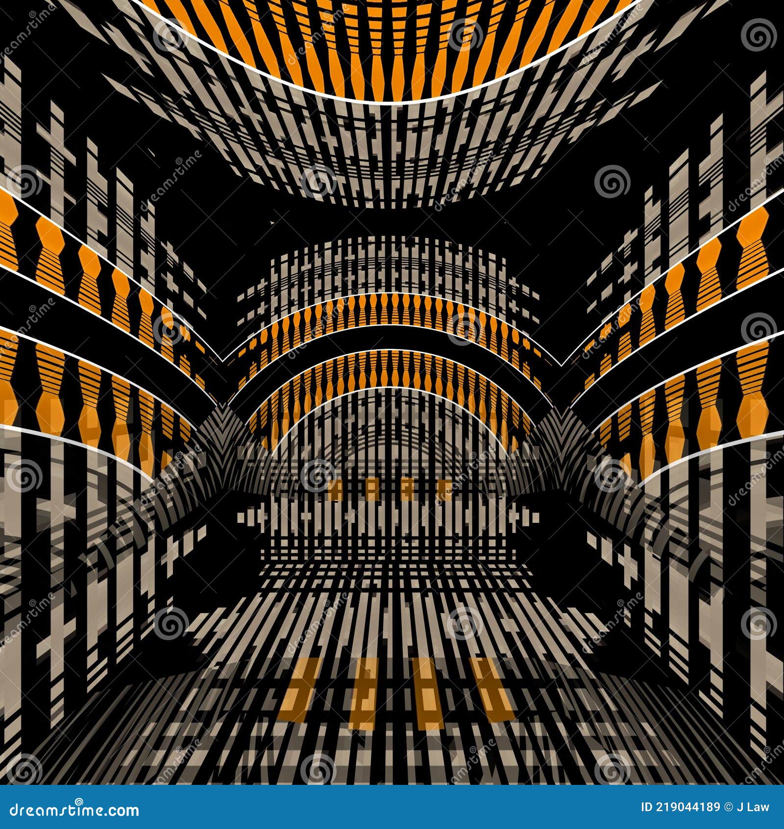 3D Box Shaped Abstract Contemporary Curved Shaped Design in Gold Grey ...