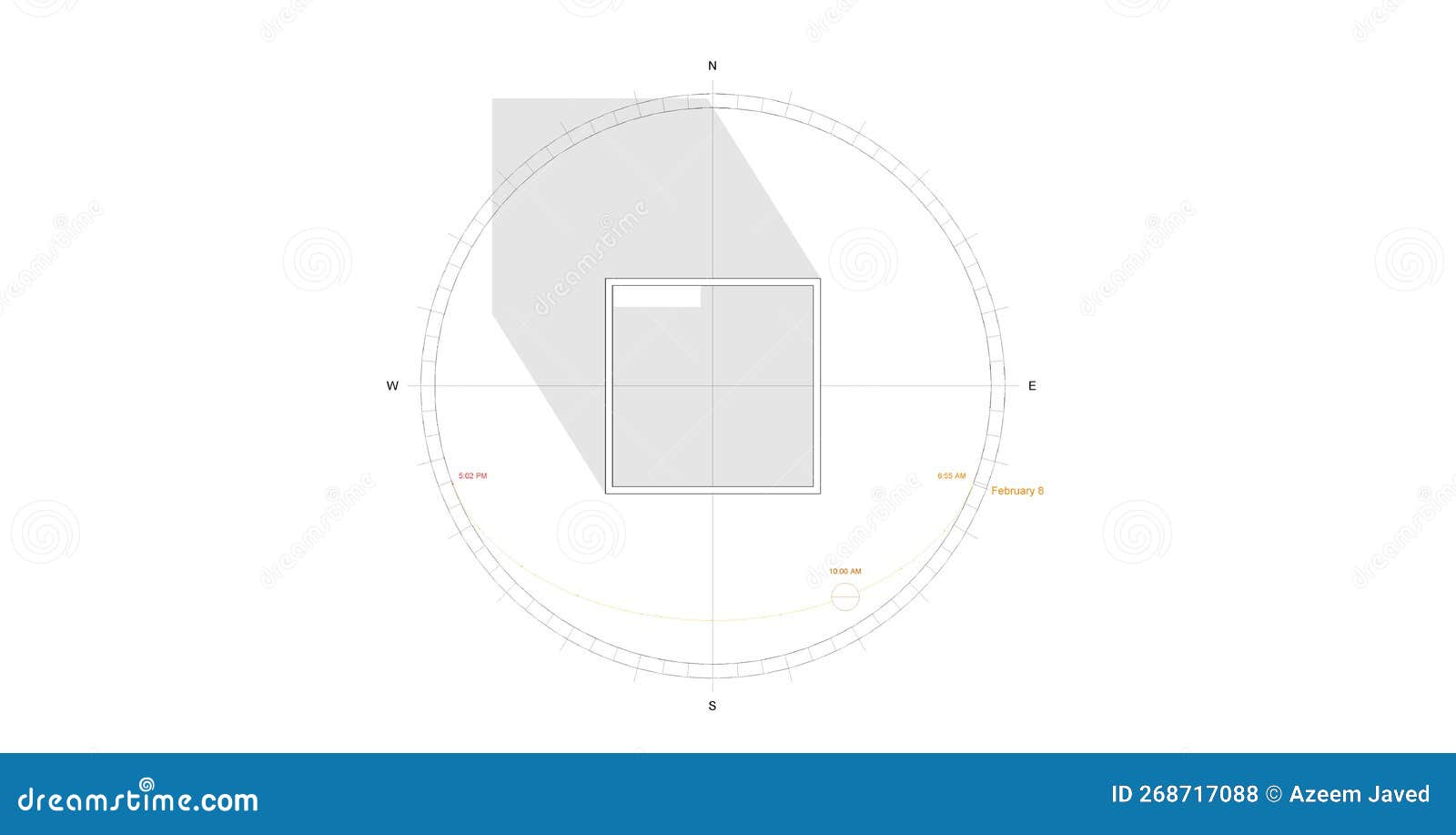 3D Box Top View in Cardinal System Stock Illustration - Illustration of ...