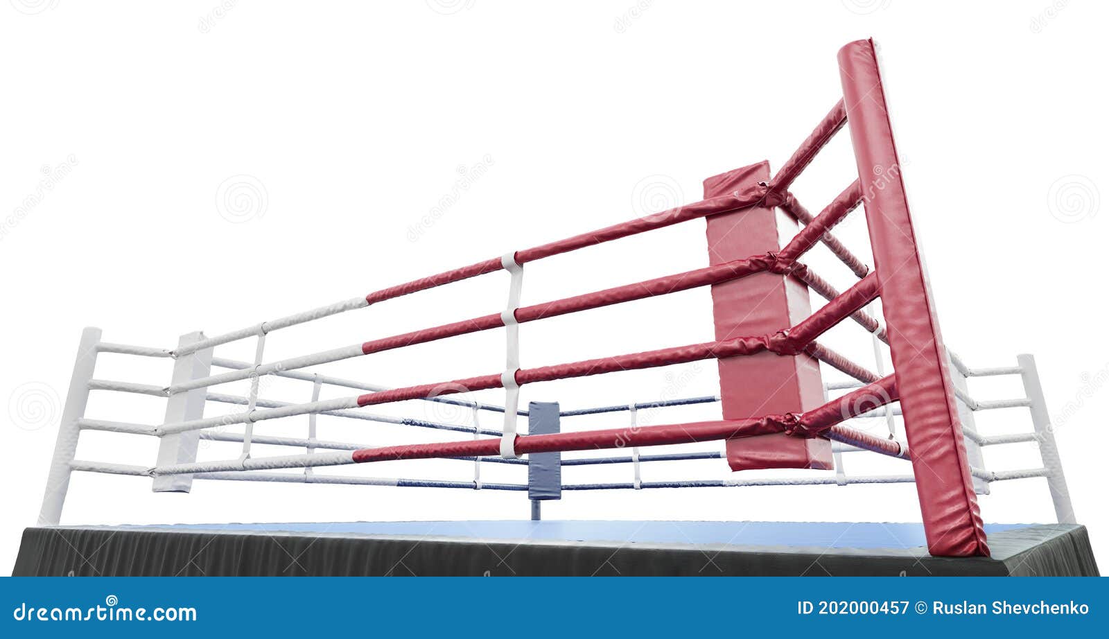 3D Boxer Arena. Isolated Boxing Ring. 3D Rendering. Corner Of The ...