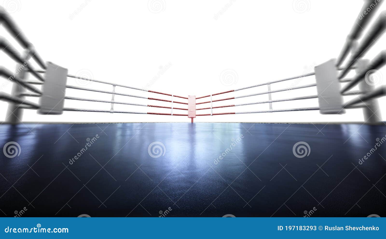 Empty Boxing Ring With Lighting And Stage Royalty-Free Cartoon ...