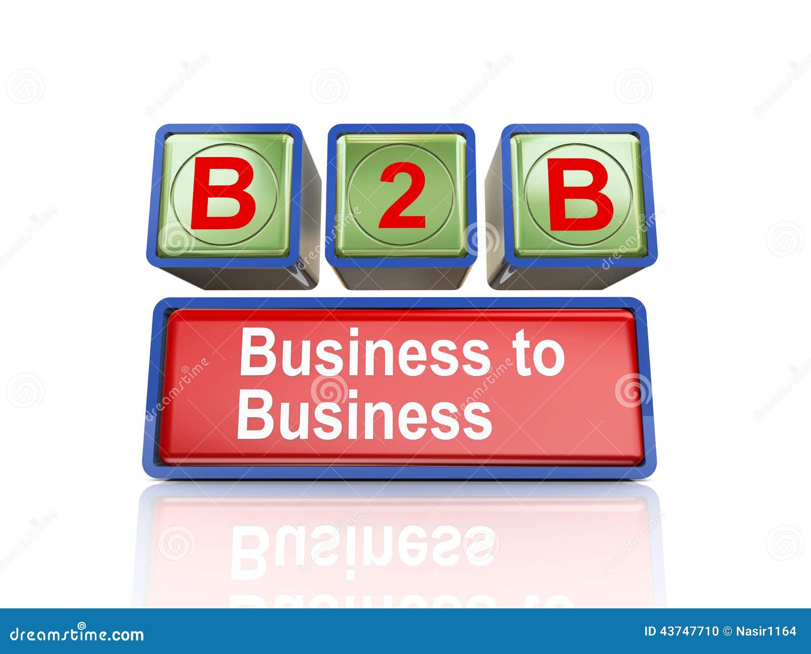 3d boxes of concept of b2b stock illustration. Illustration of ...