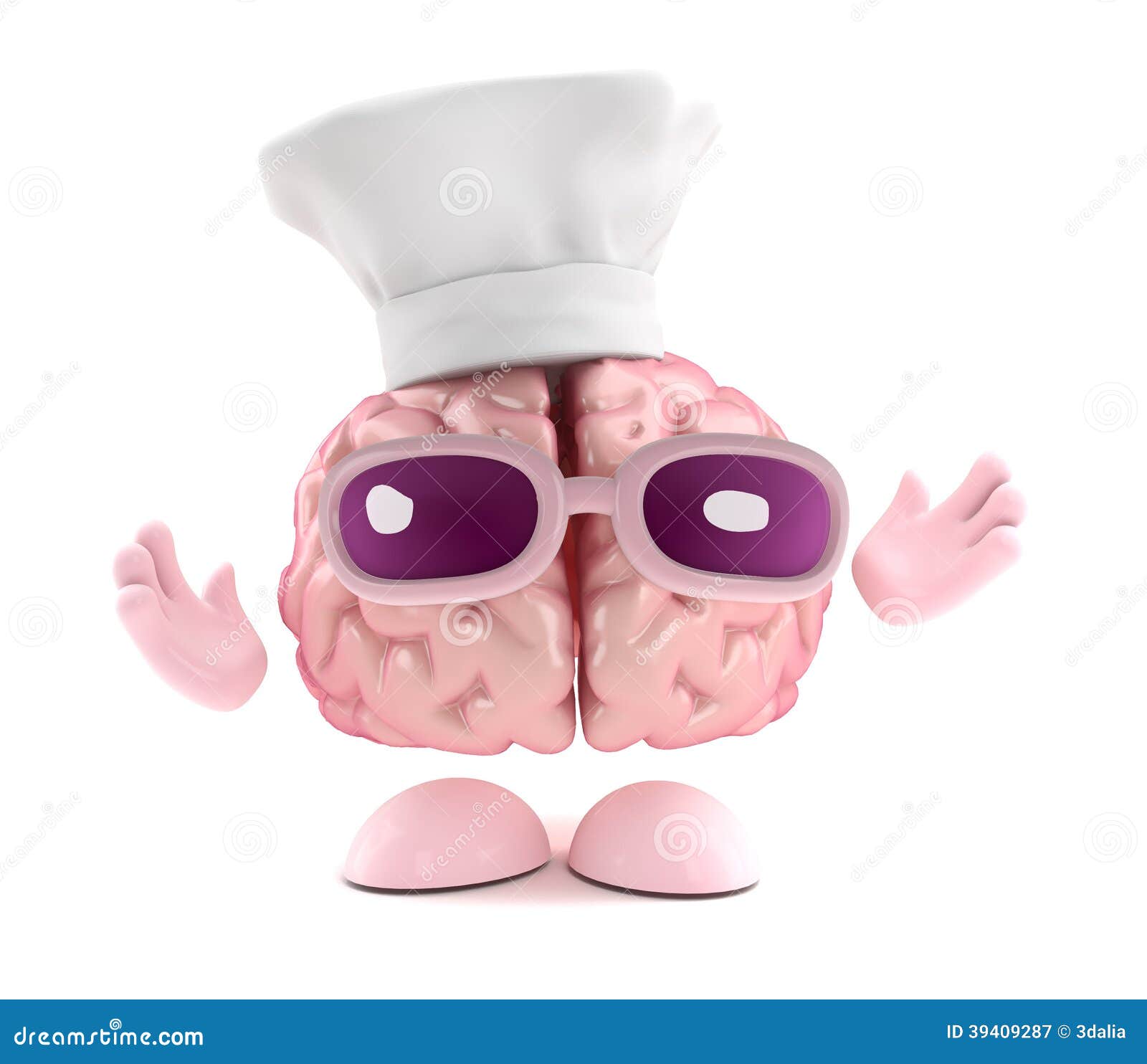 3d Brain chef stock illustration. Illustration of knowledge - 39409287