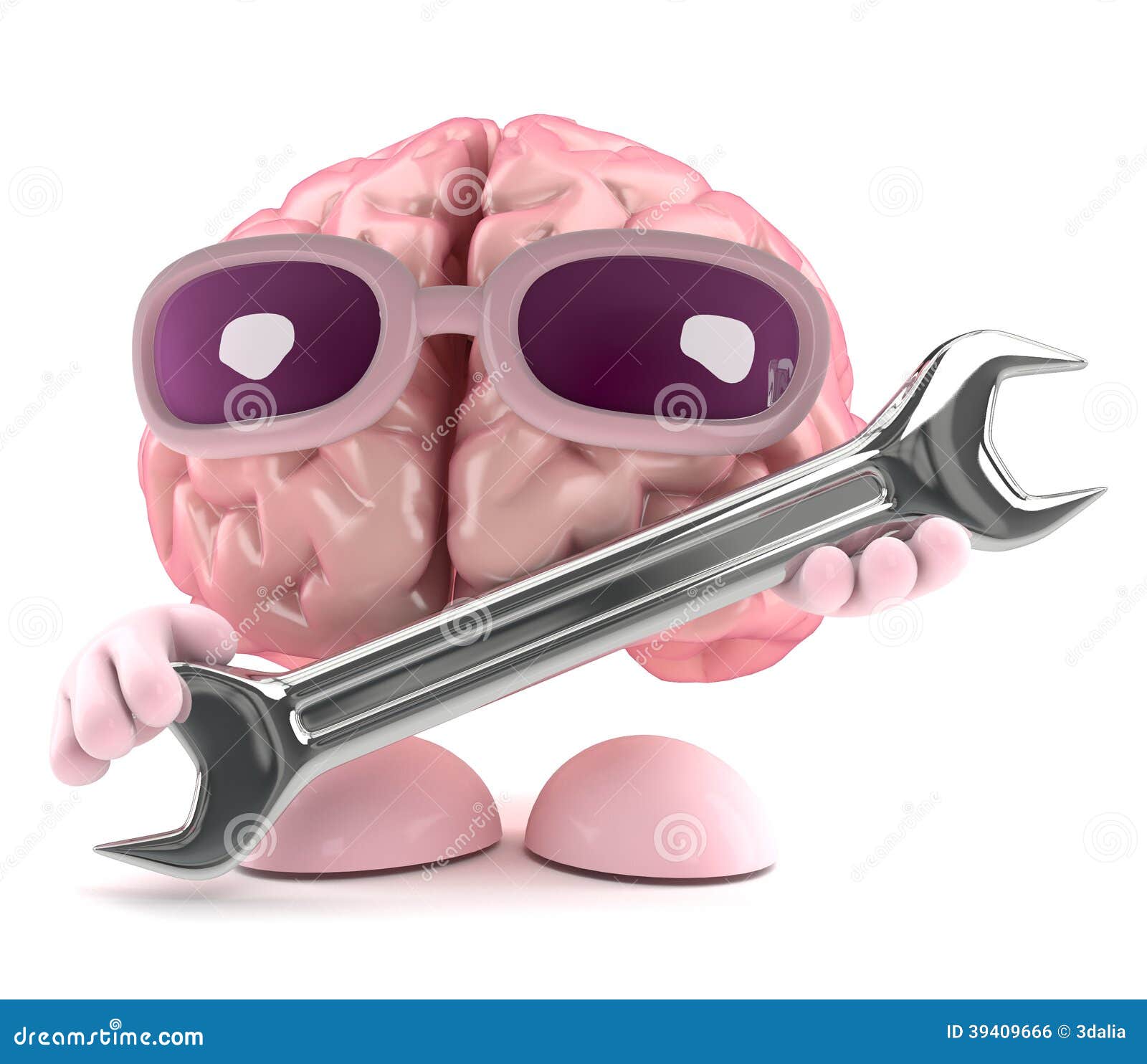 3d Brain mechanic stock illustration. Illustration of analysis - 39409666