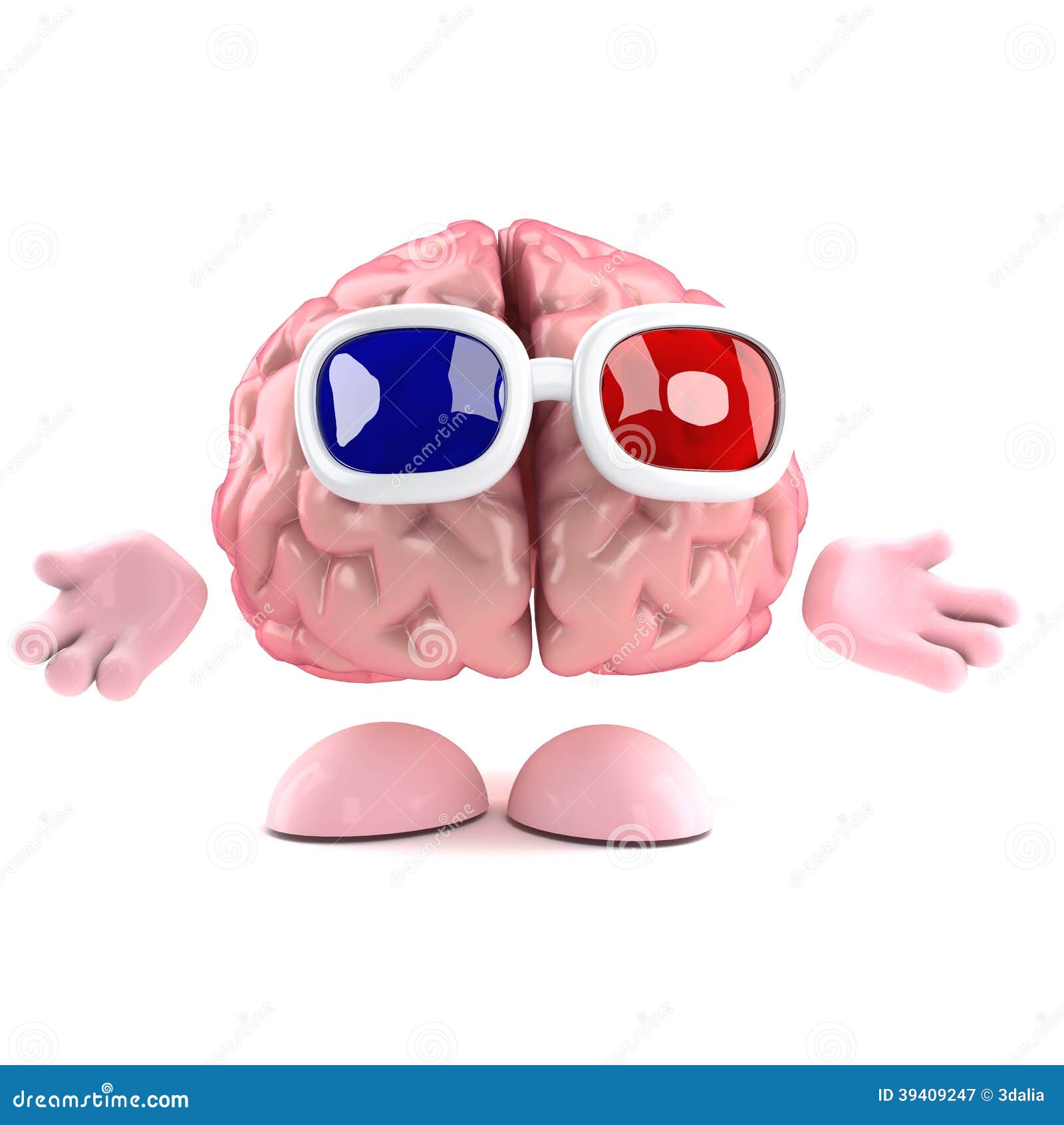 3d Brain at the movies stock illustration. Illustration of intelligence ...