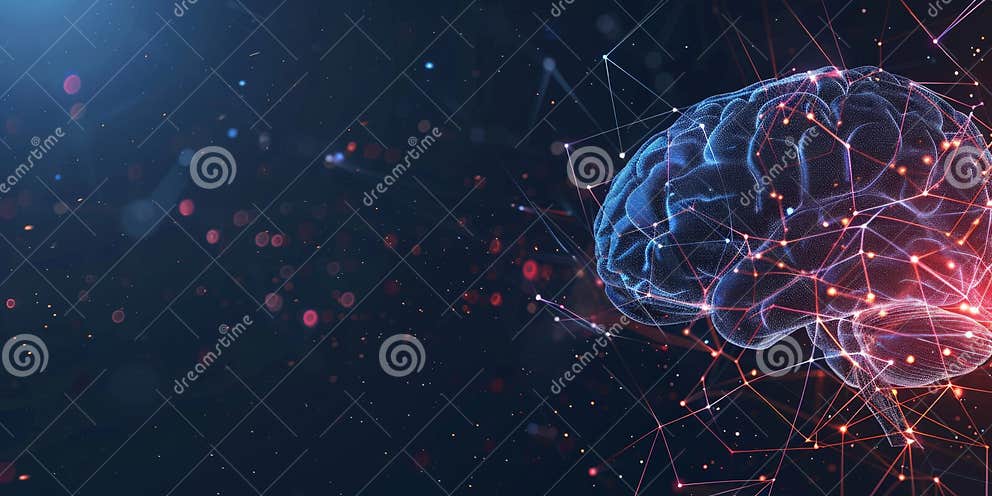 3D Brain Network Concept, Neuroscience and Cognitive Science ...