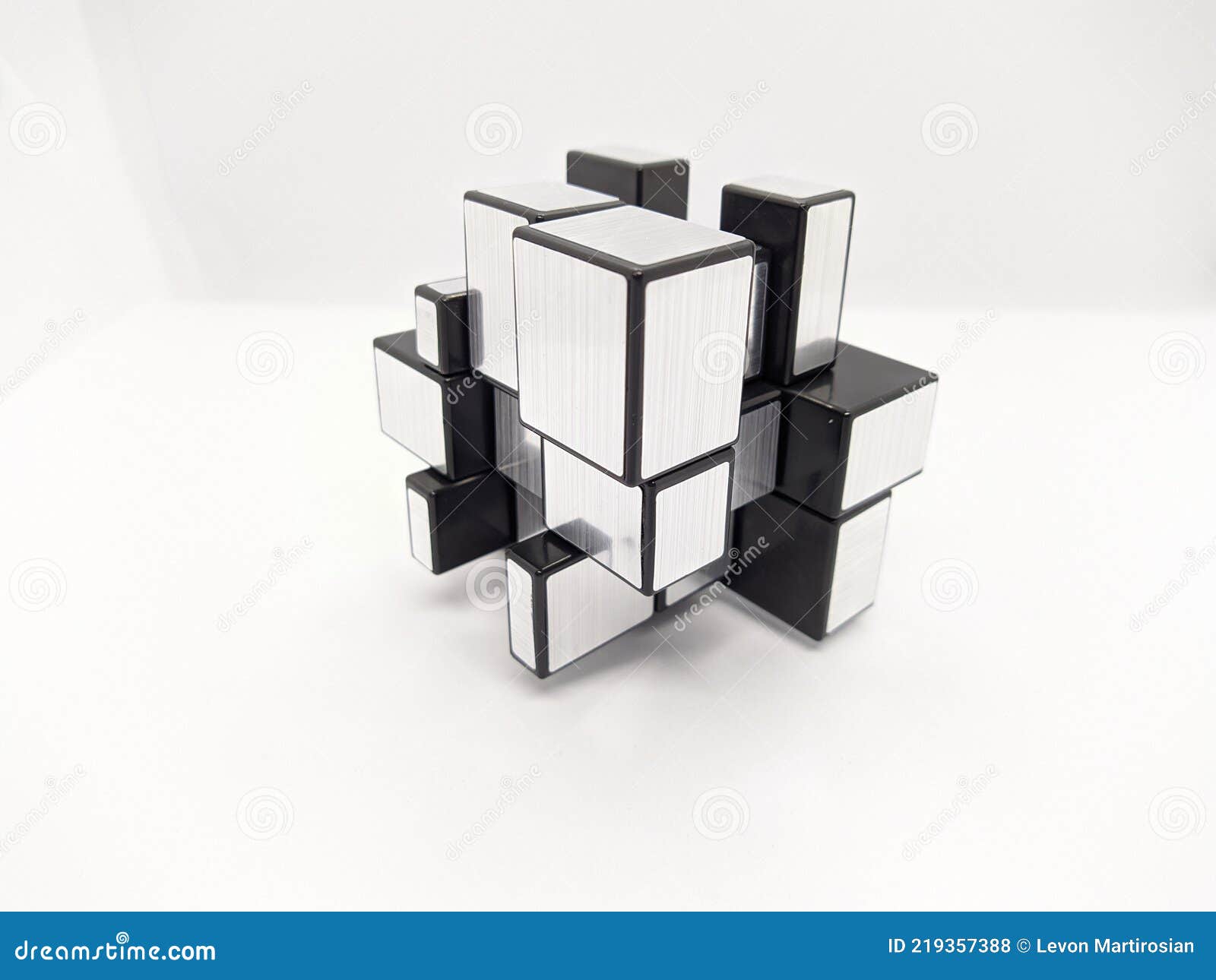 3D Brain Teaser on White Background Side View Stock Photo - Image of ...