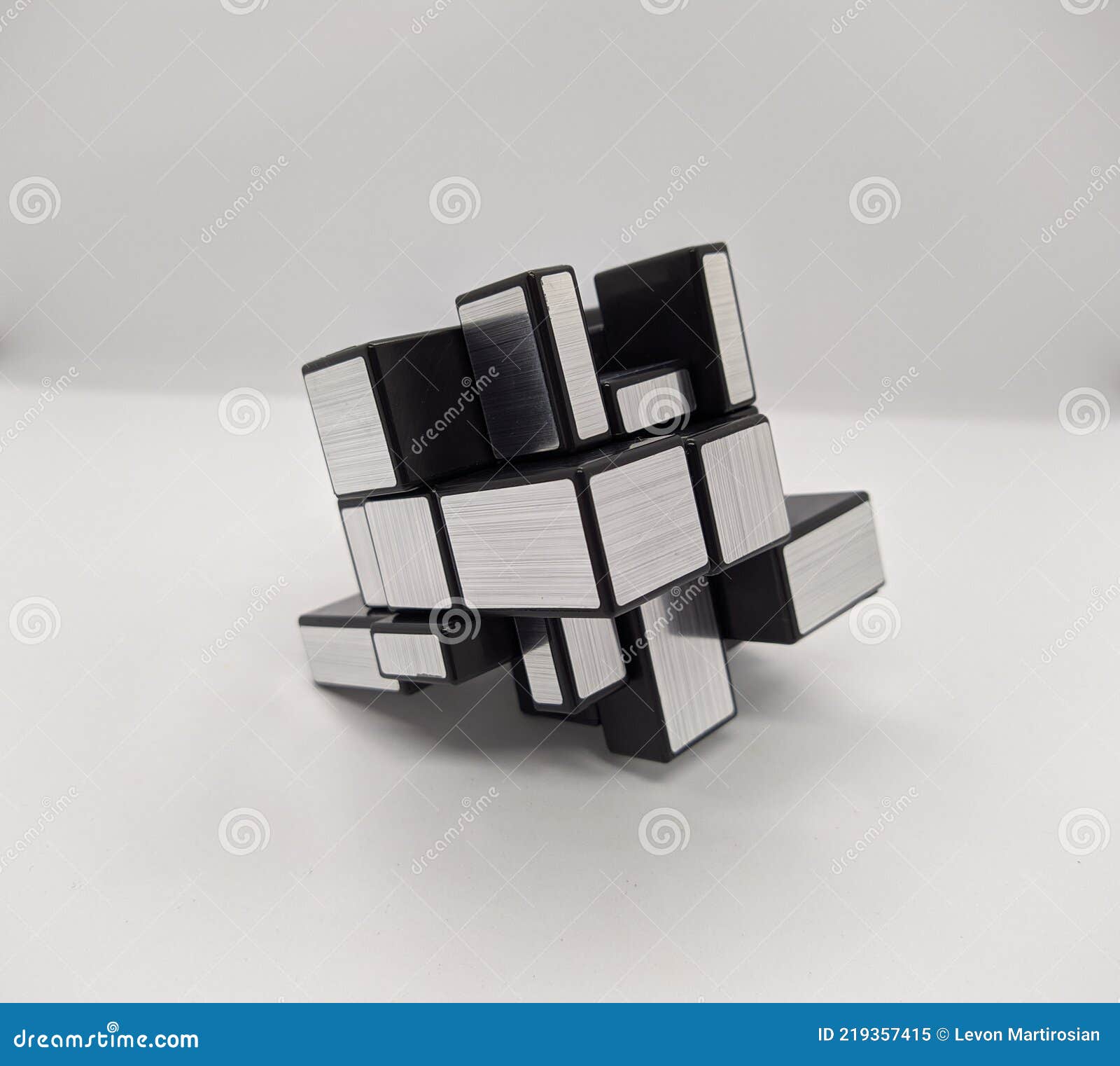 3D Brain Teaser on White Background Side View Stock Image - Image of ...