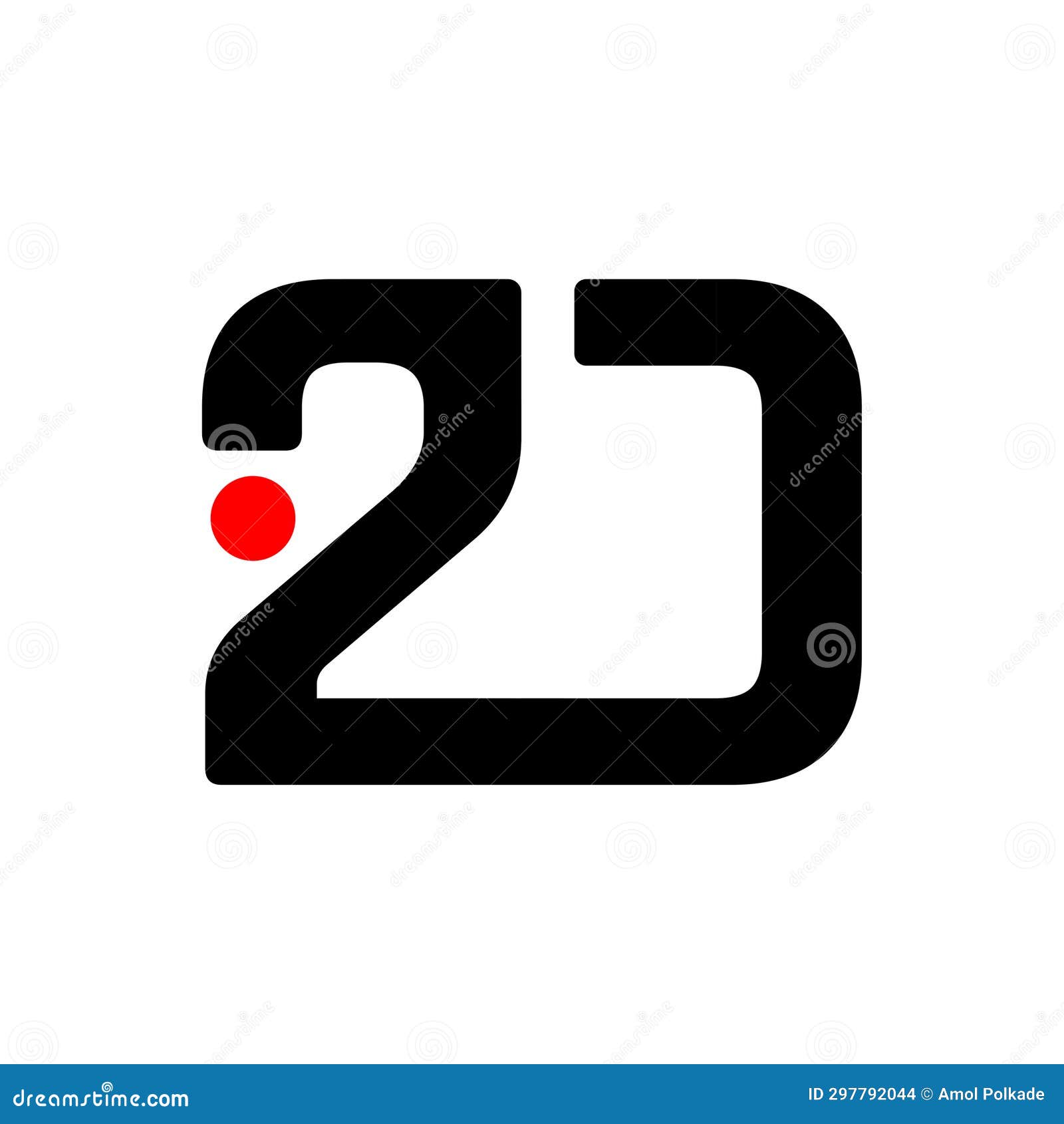 2D Brand Name Vector Monogram Stock Vector - Illustration of abstract ...