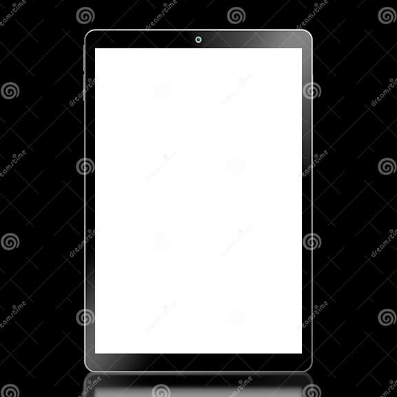 3D Brandless Tablet with Empty Screen Stock Illustration - Illustration ...