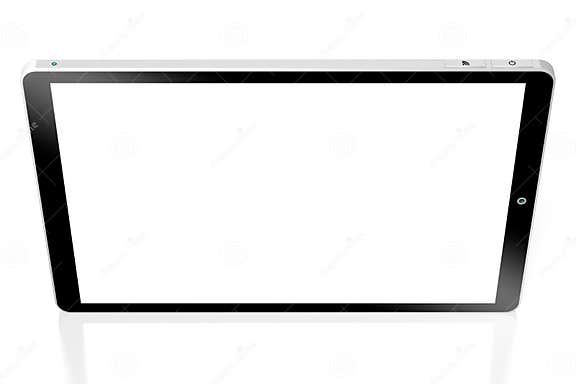 3D Brandless Tablet with Empty Screen Stock Illustration - Illustration ...