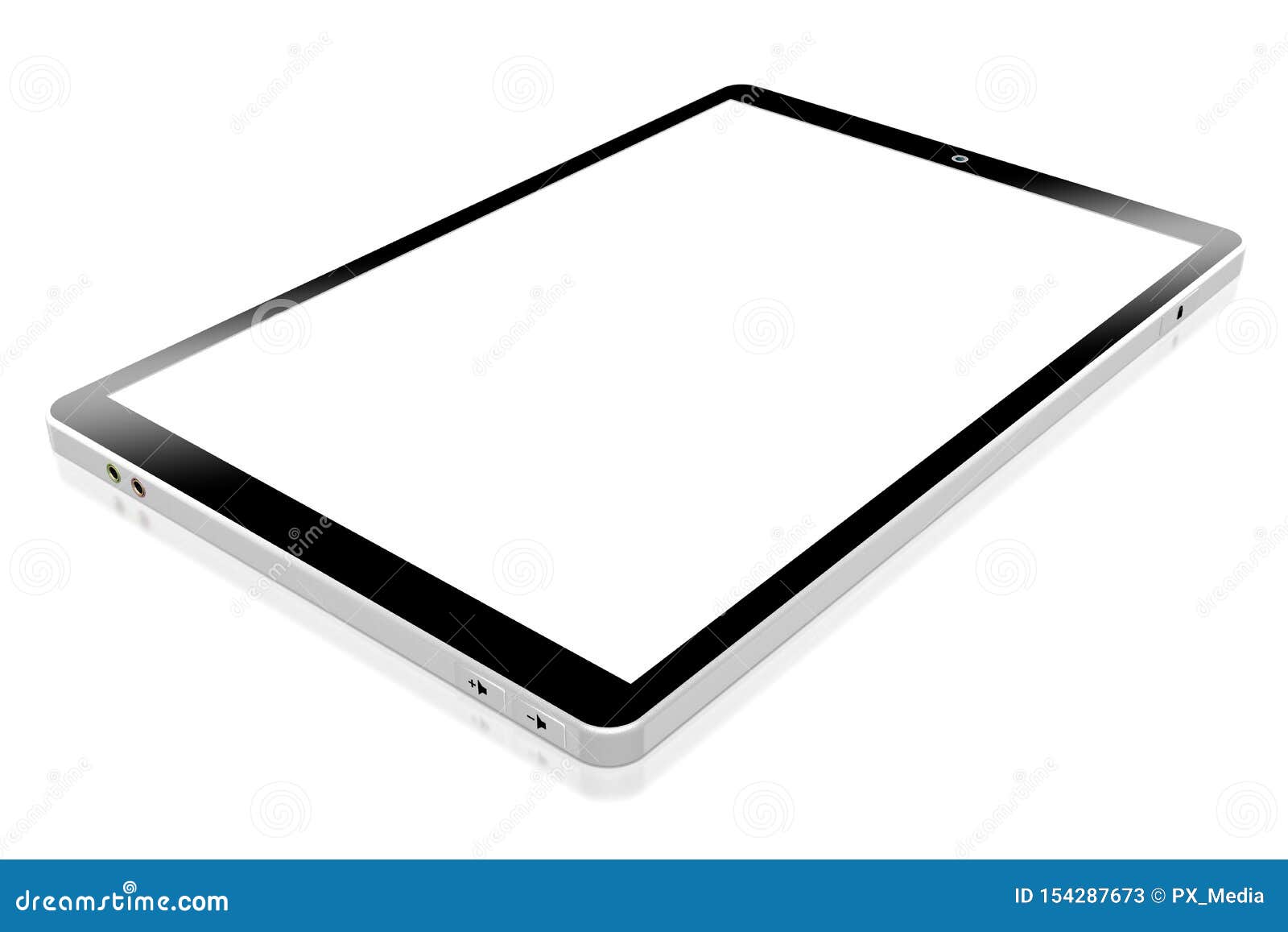 3D Brandless Tablet with Empty Screen Stock Illustration - Illustration ...