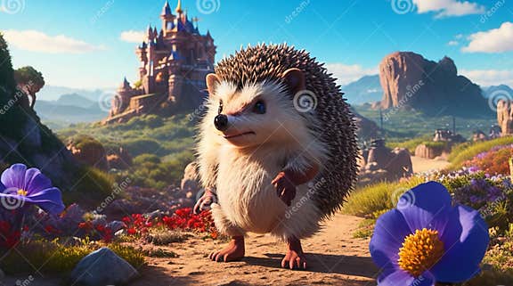 A brave hedgehog warrior stock illustration. Illustration of warrior ...