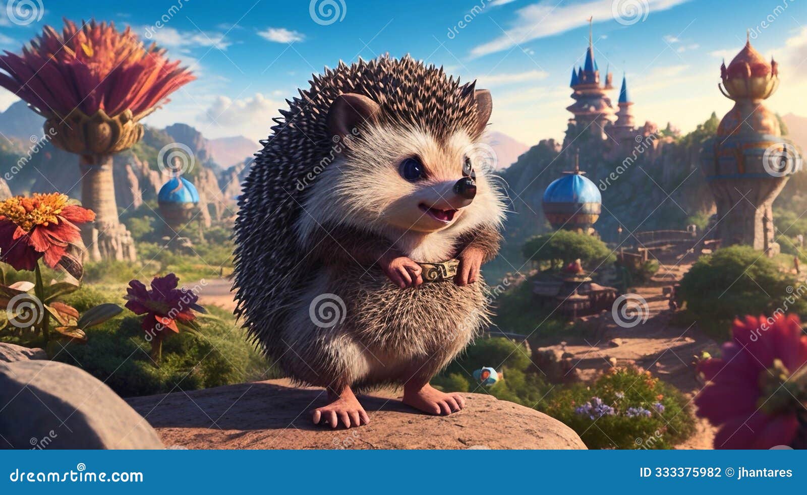 A brave hedgehog warrior stock illustration. Illustration of wallpaper ...