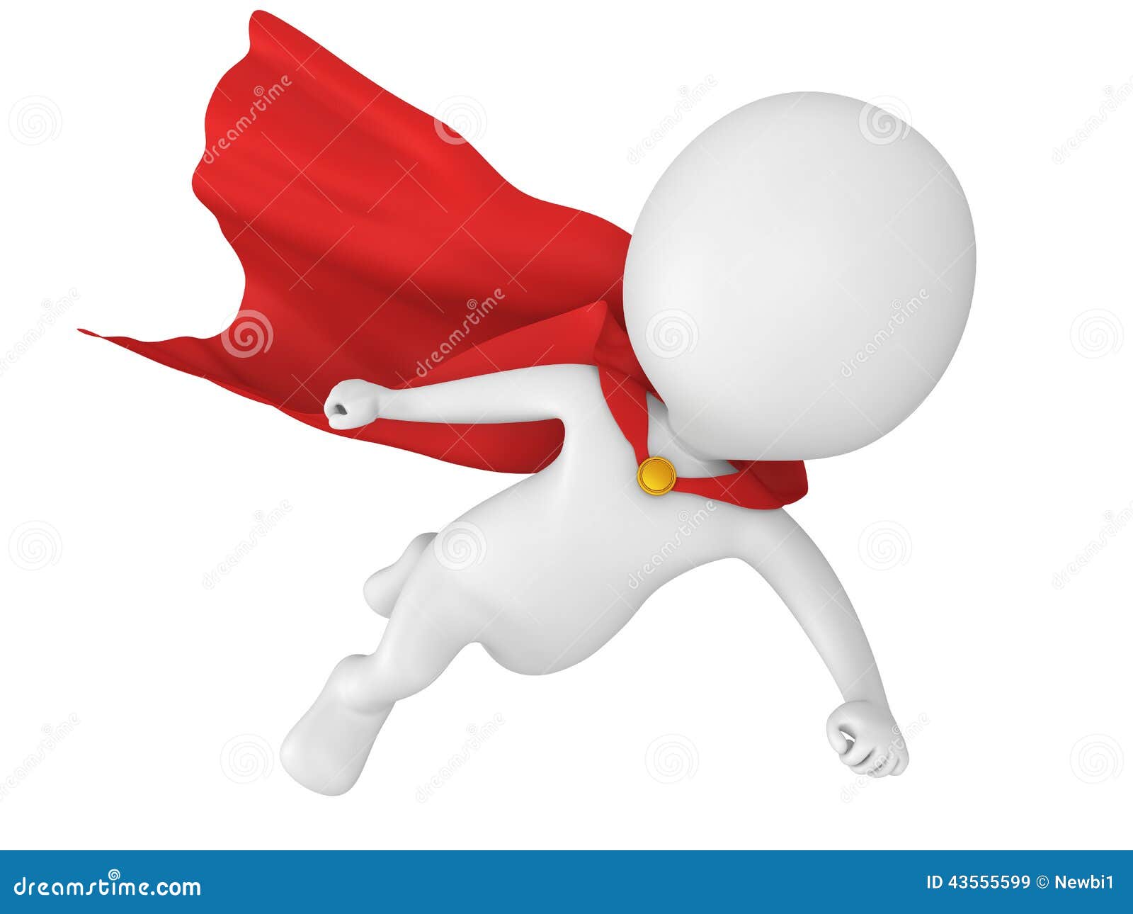 3d Man - Brave Superhero With Target And Arrows Royalty-Free Stock ...