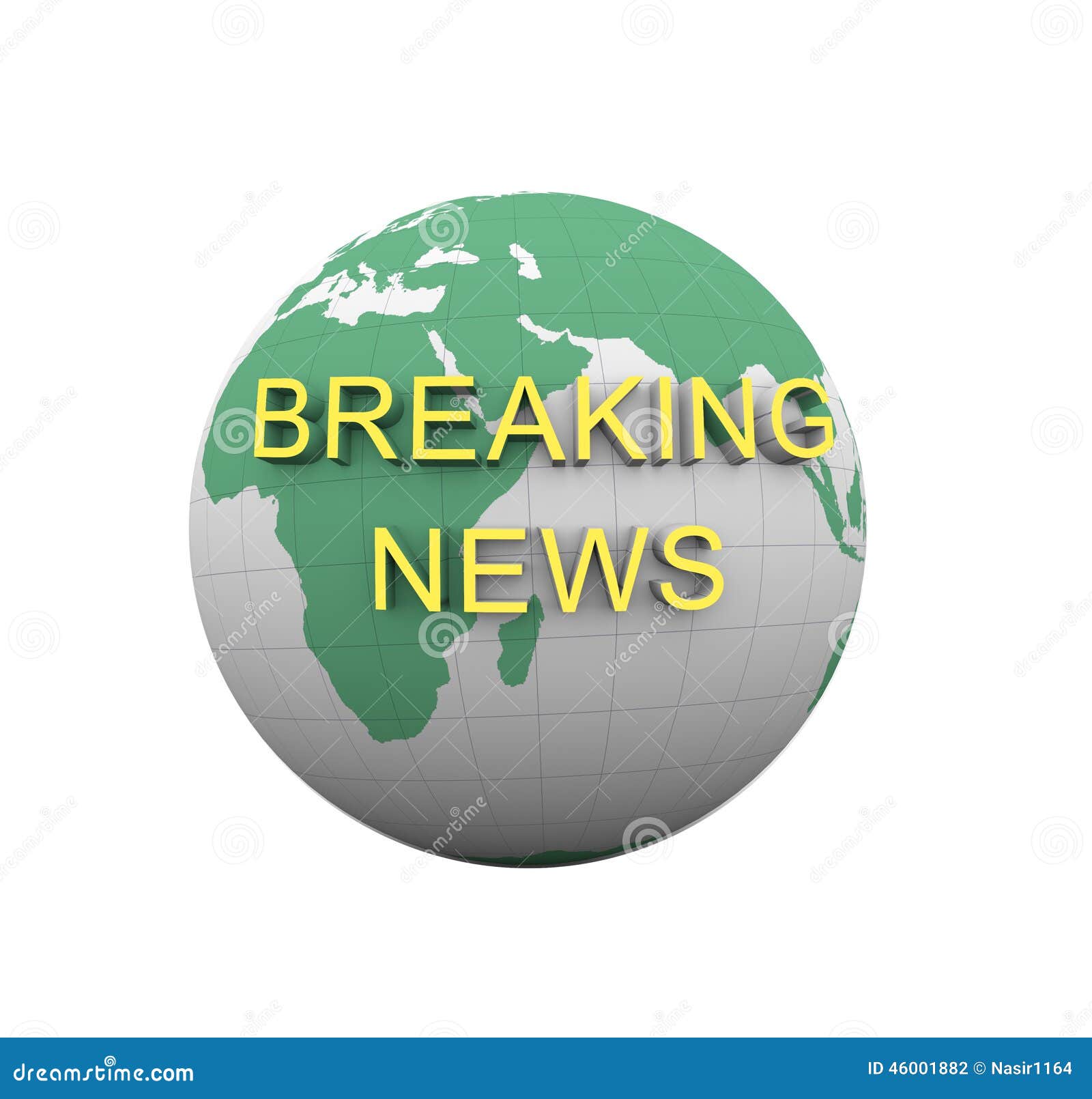 3d breaking news globe stock illustration. Illustration of headline ...