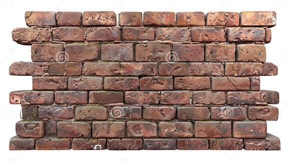 3d Brick Wall Isolate on Transparency Stock Illustration - Illustration ...