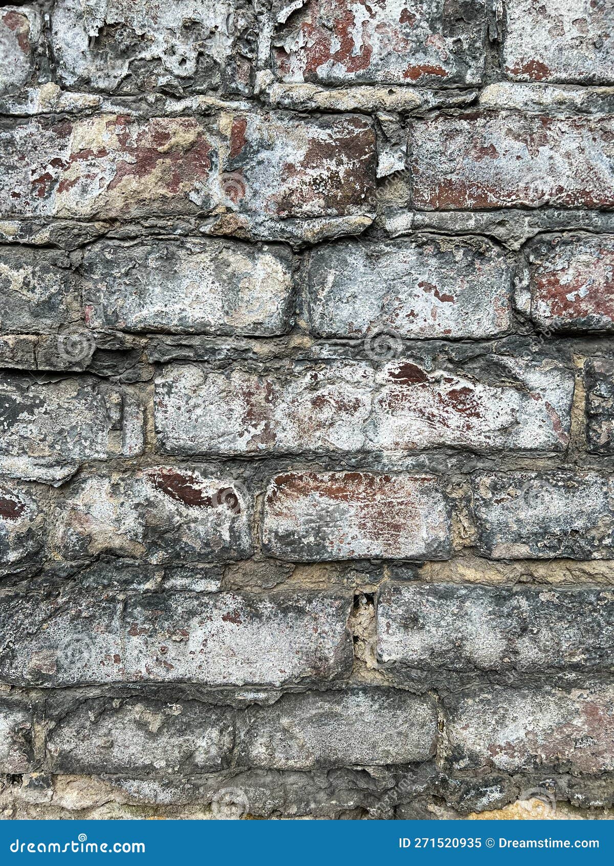 3D Bricks Wall Background Texture in Grunge Style. Stock Image - Image ...