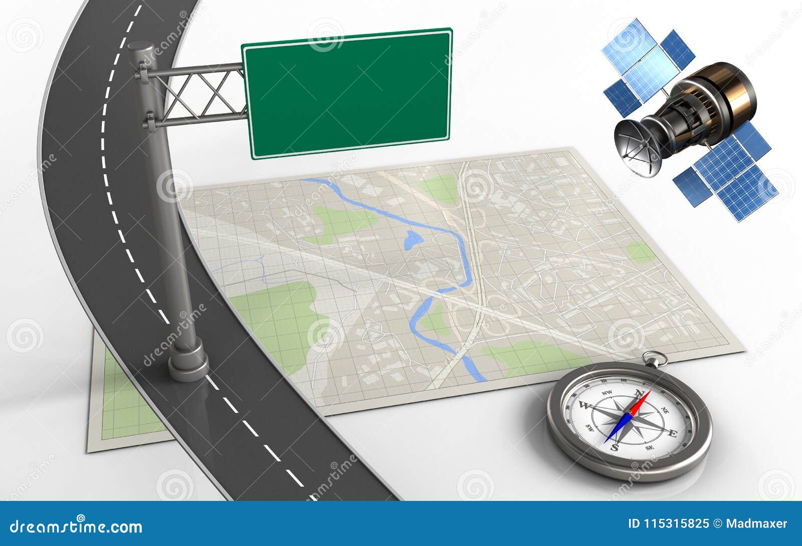 3d bright map stock illustration. Illustration of light - 115315825