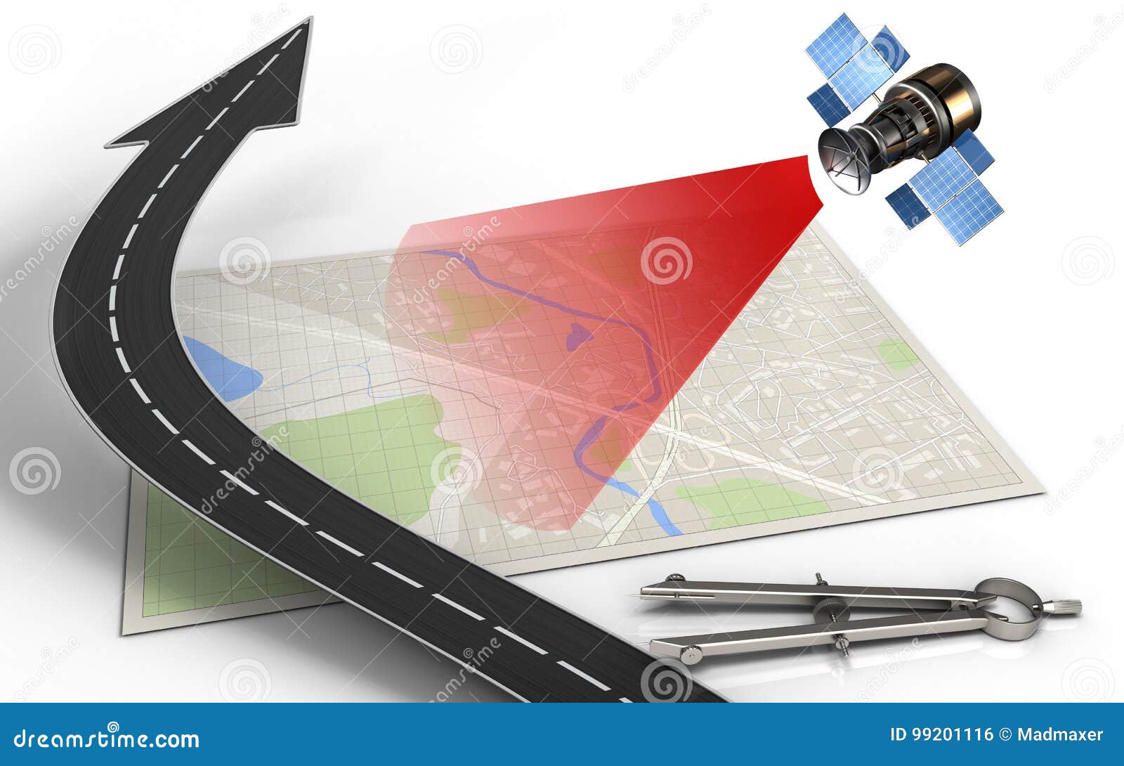 3d bright map stock illustration. Illustration of grid - 99201116