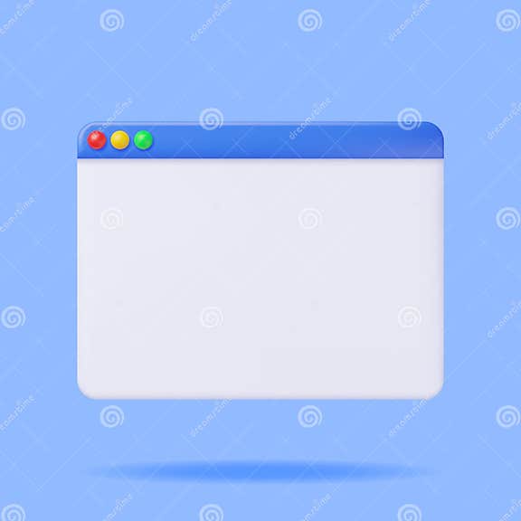 3D Browser Window Isolated stock vector. Illustration of chat - 310051519