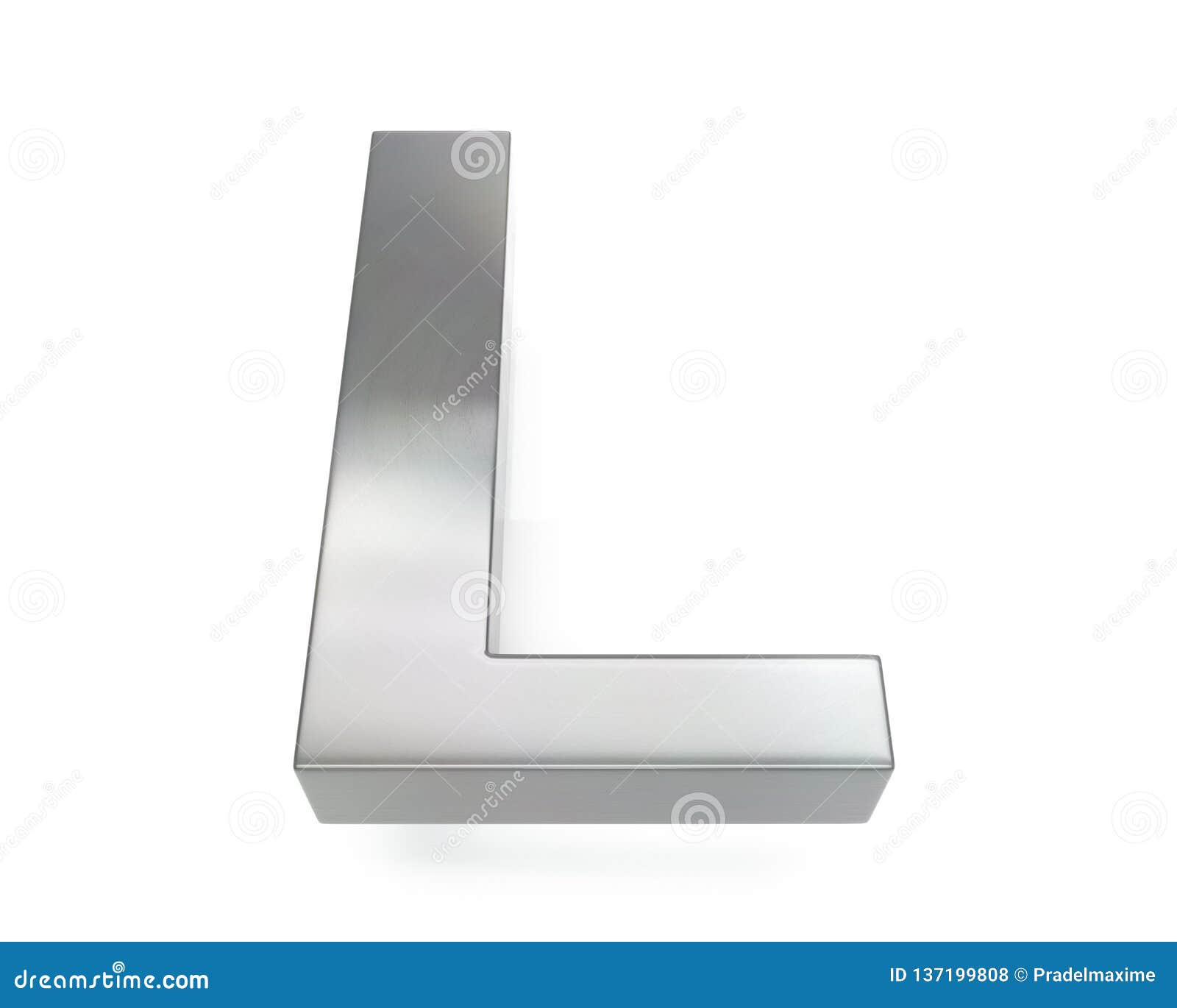 3d Brushed Metal `l` Letter Stock Photo - Image of highlight, icon ...