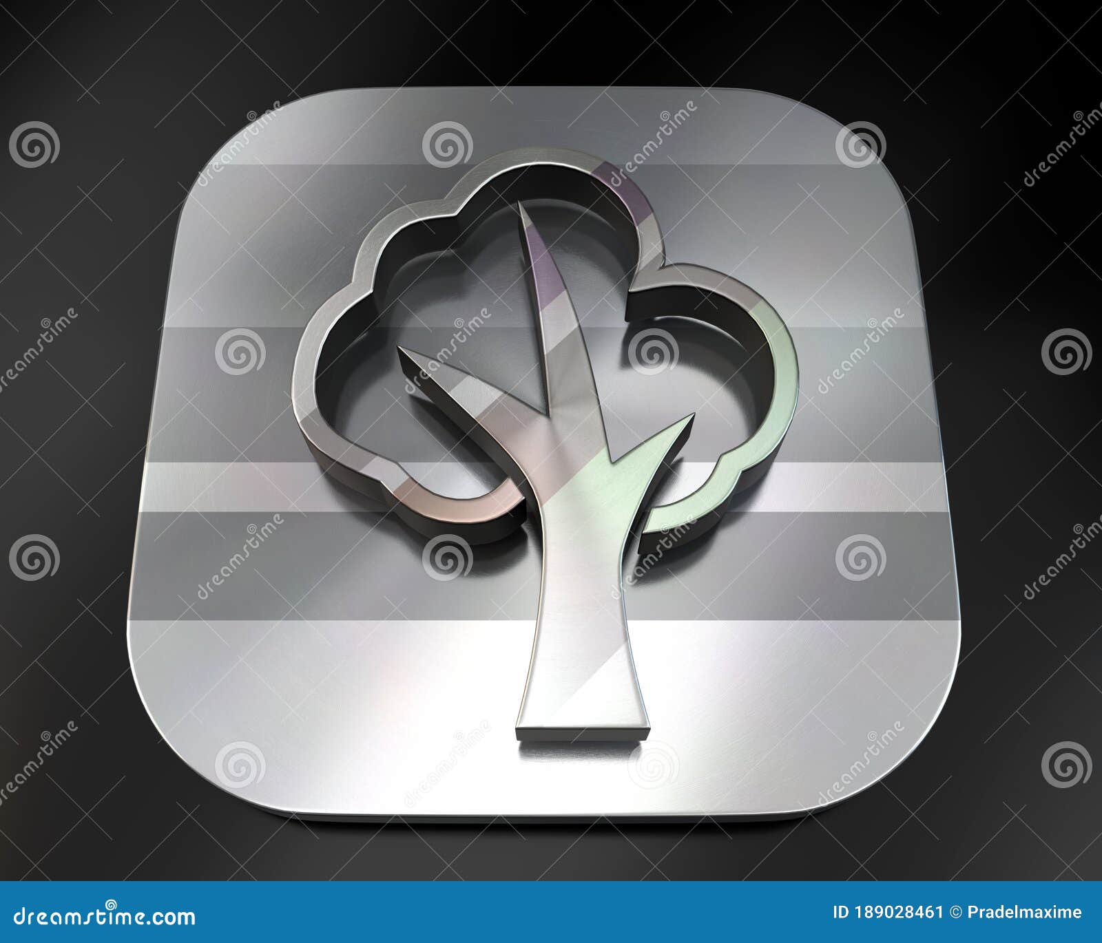 Metal Tree Logo, Walhalla Emblem, Silver Oak Tree Symbol, Abstract ...