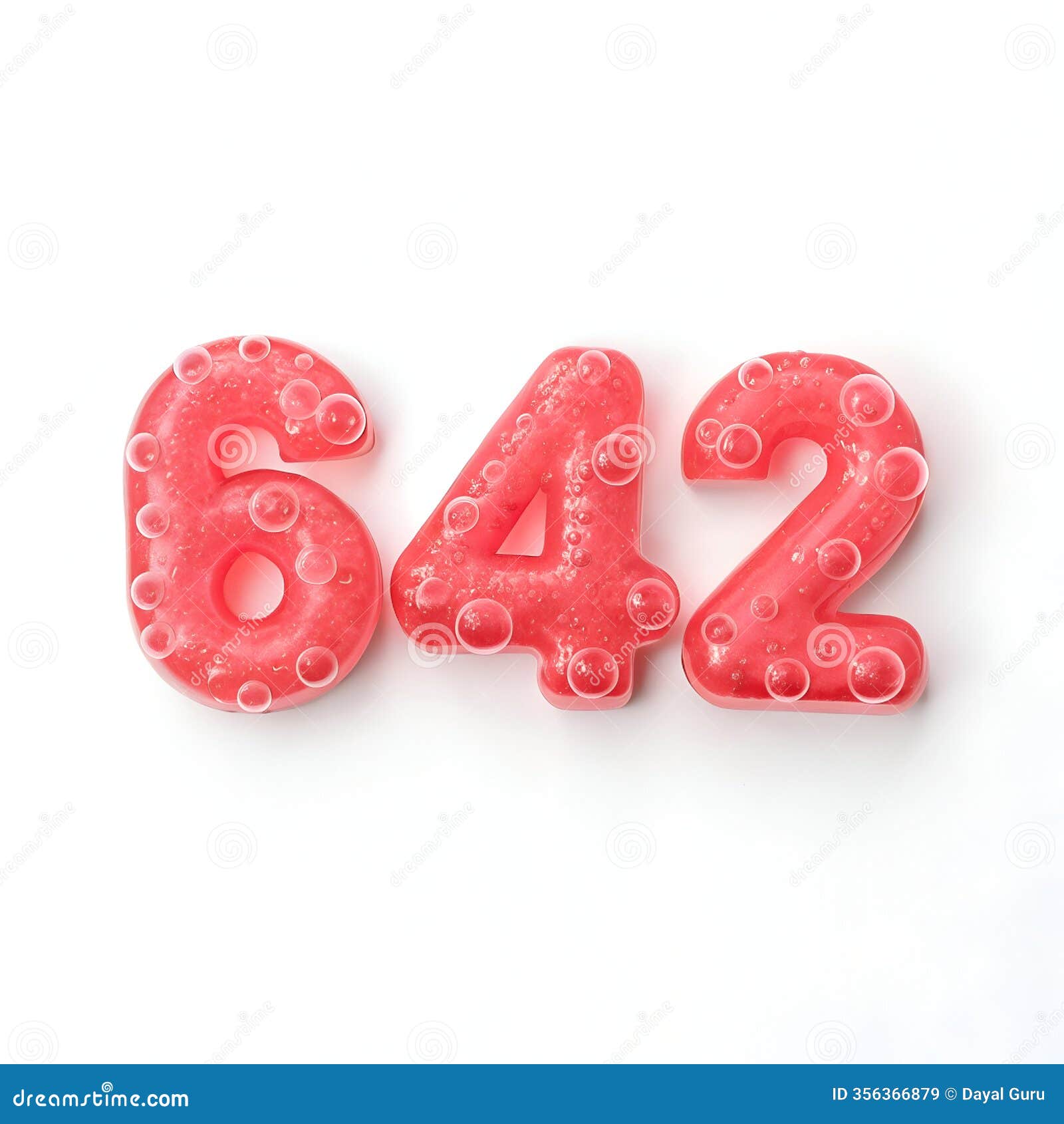 3D Bubble Numbers stock illustration. Illustration of color - 356366879