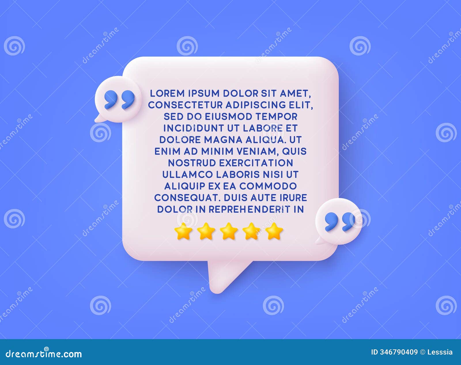 3D Bubble Testimonial Banner, Quote. 3d Minimalist Posters Set. Quote ...