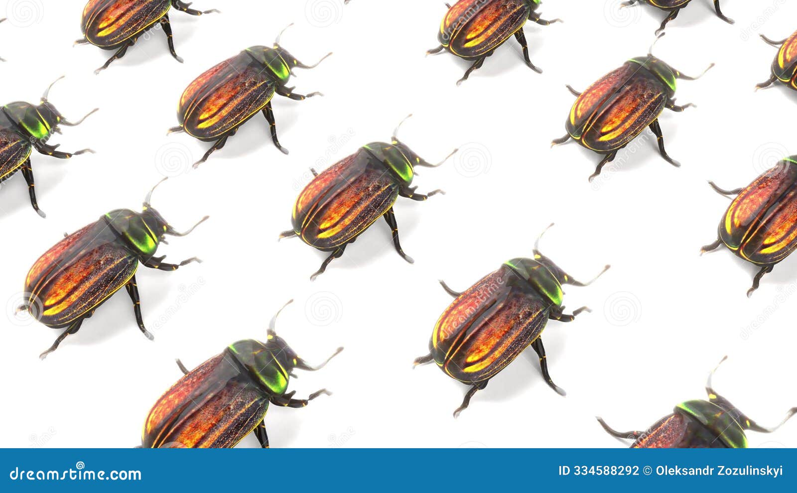 3D Bug Pattern Simply Animation for White Bg 3d Stock Illustration ...