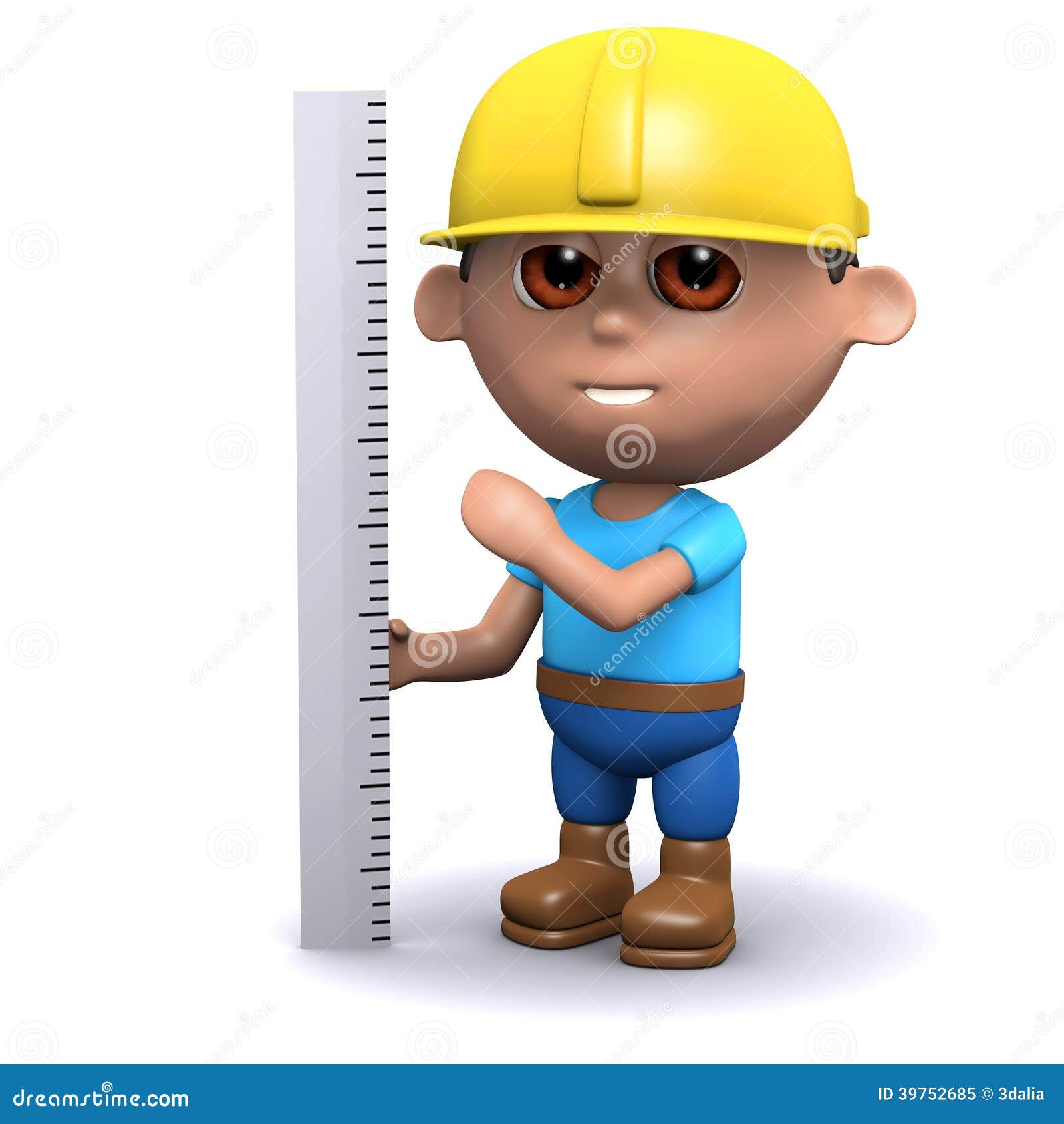 3d Builder measures up stock illustration. Illustration of cartoon ...