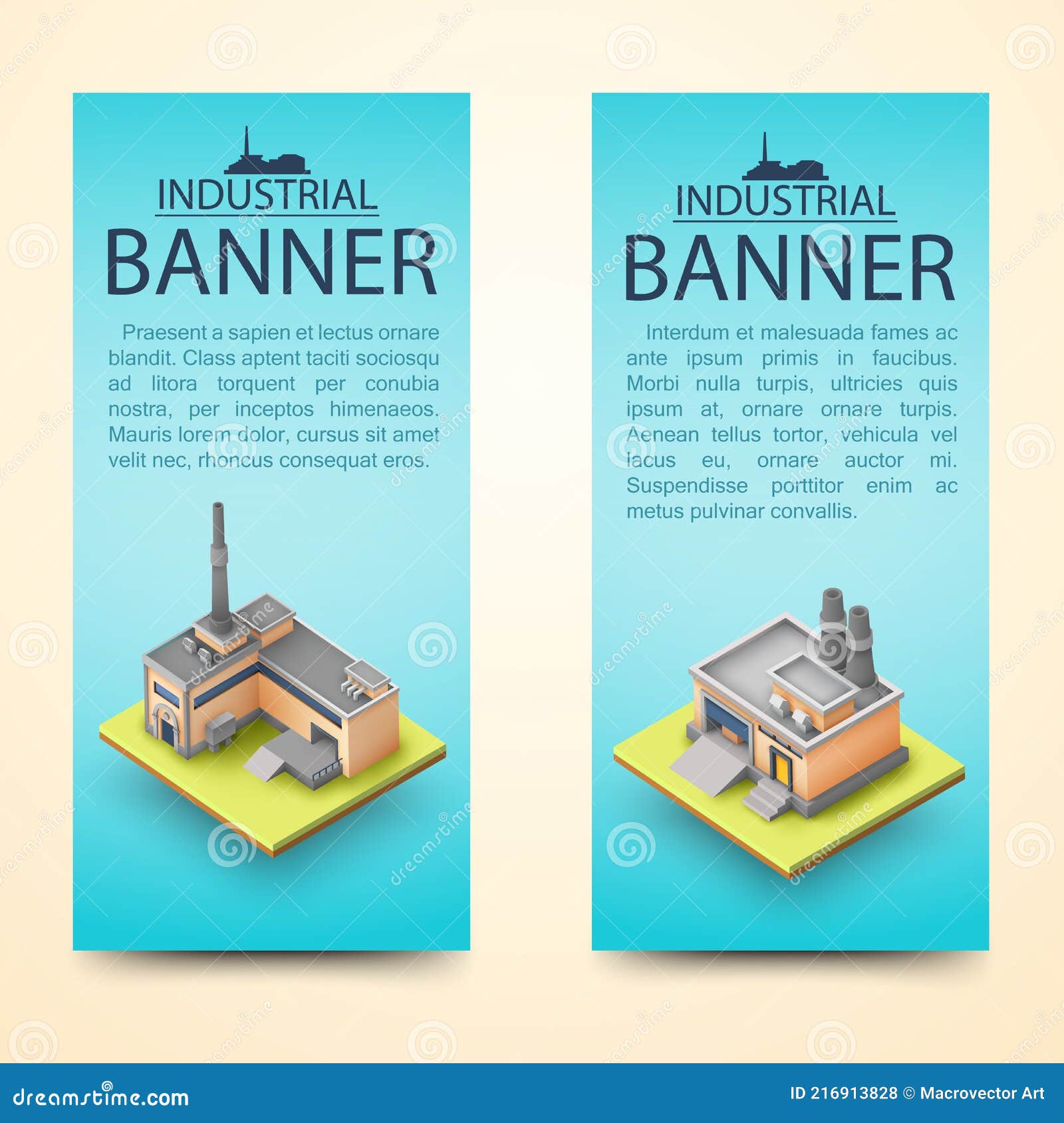 3d Building Banner Set stock vector. Illustration of home - 216913828