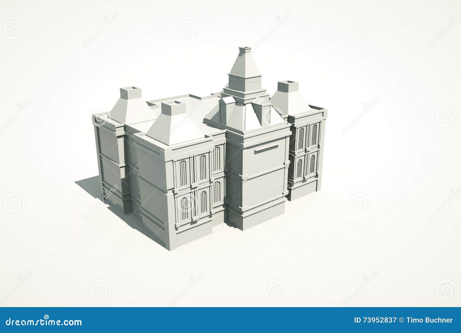 3D Building in Motion. Nice 3D Rendering Stock Illustration ...