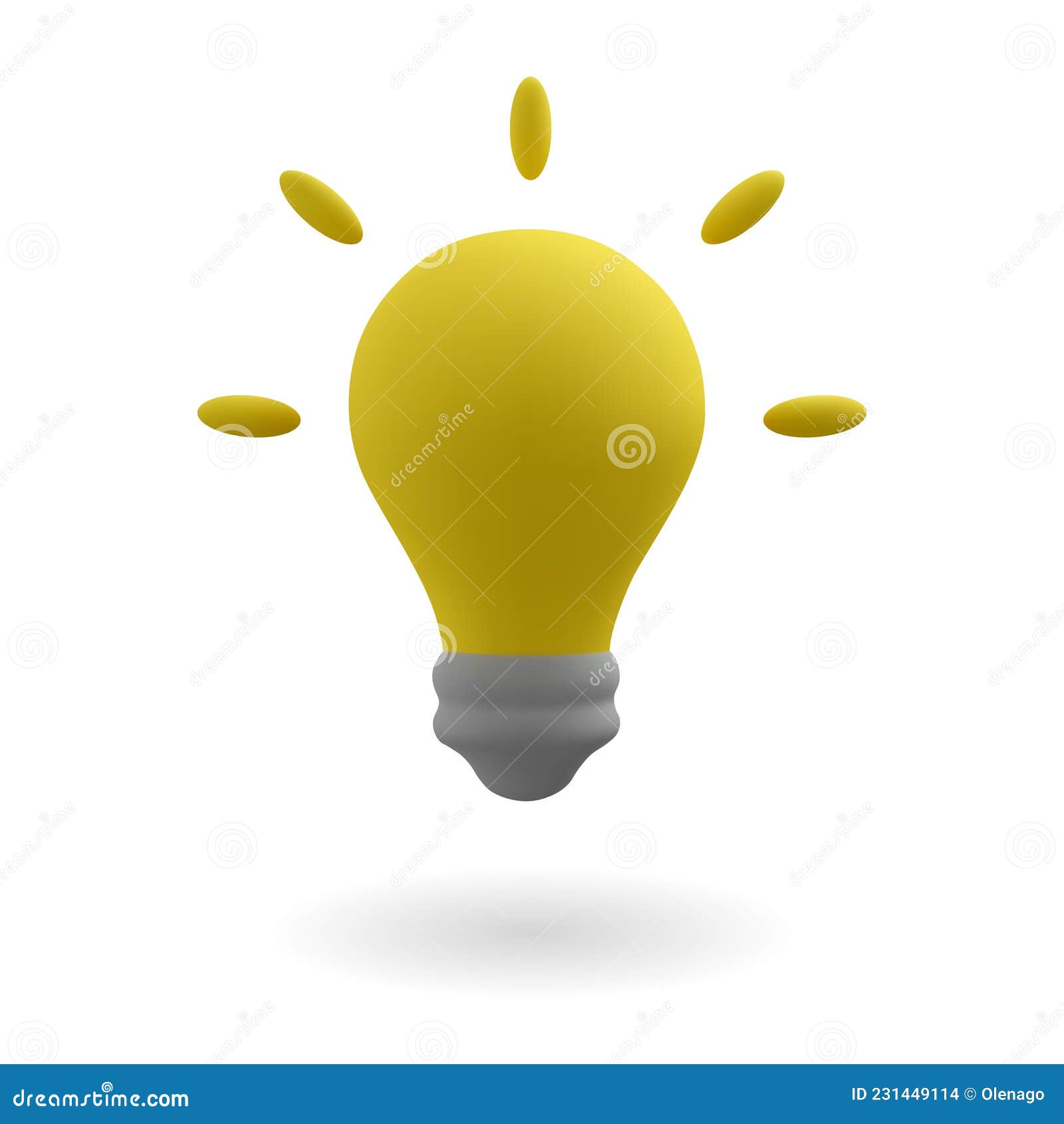 3d bulb icon stock vector. Illustration of element, sign - 231449114