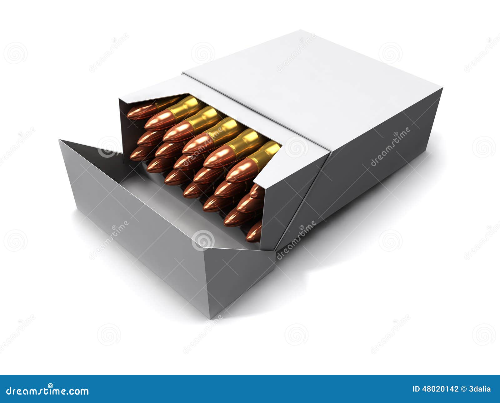3d Bullets in Cigarette Carton Stock Illustration - Illustration of ...