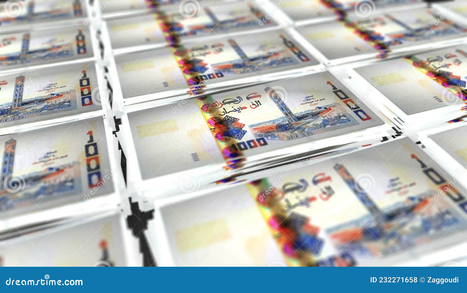 Algerian Money. Algerian Dinar Banknotes. 500 DZD Dinars Bills Stock ...