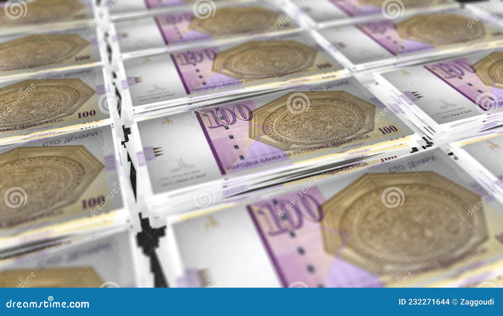 Macedonian Money. Macedonian Denar Banknotes. 10 MKD Denari Bills Stock ...