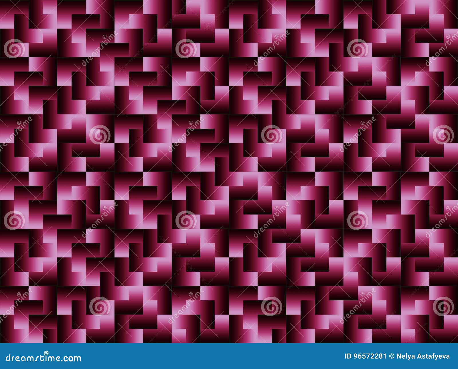 3D Burgundy Geometric Pattern of Rectangles. Stock Illustration ...