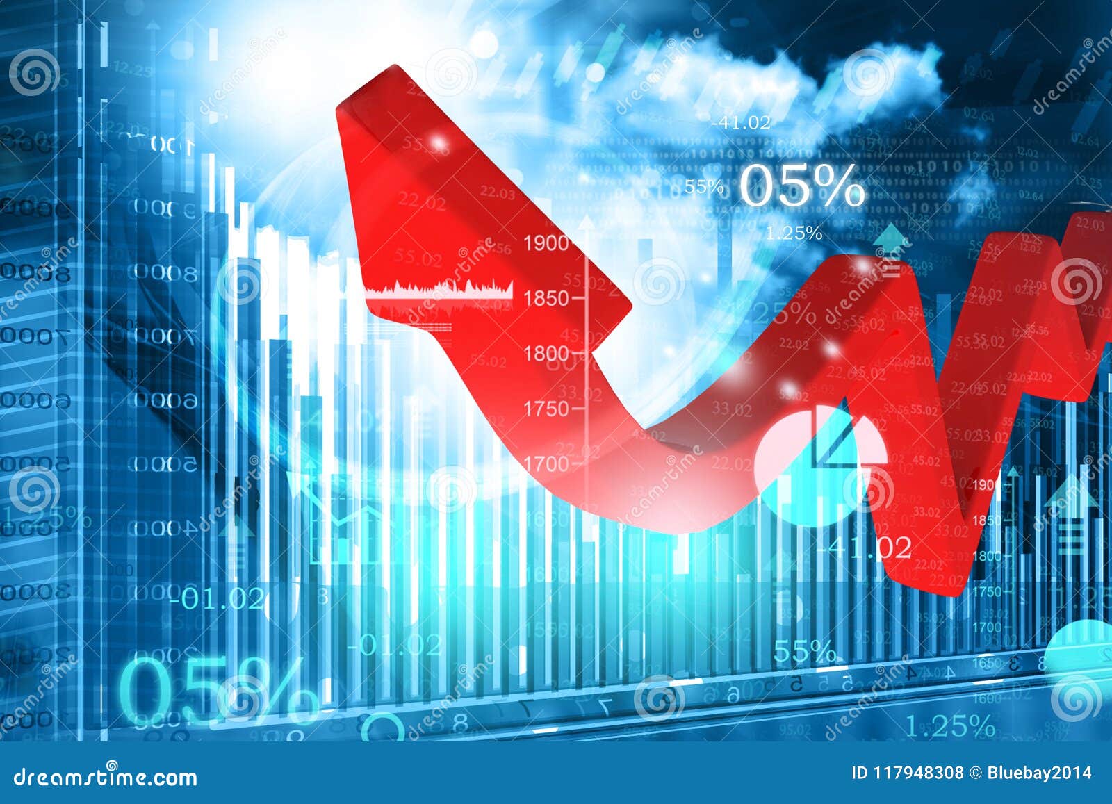 Business arrow chart stock illustration. Illustration of management ...