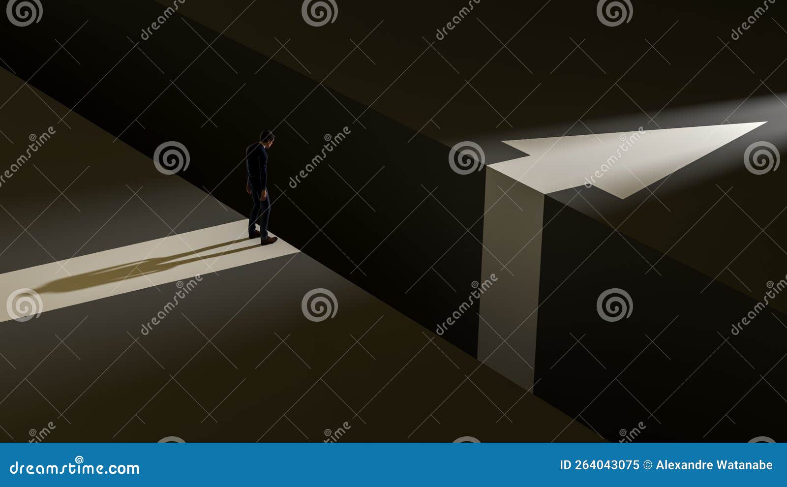 3D Business Challenge Concept. Businessman Overcomes Obstacle Chasm on ... 3D Business Challenge Concept. Businessman Overcomes Obstacle Chasm on ...