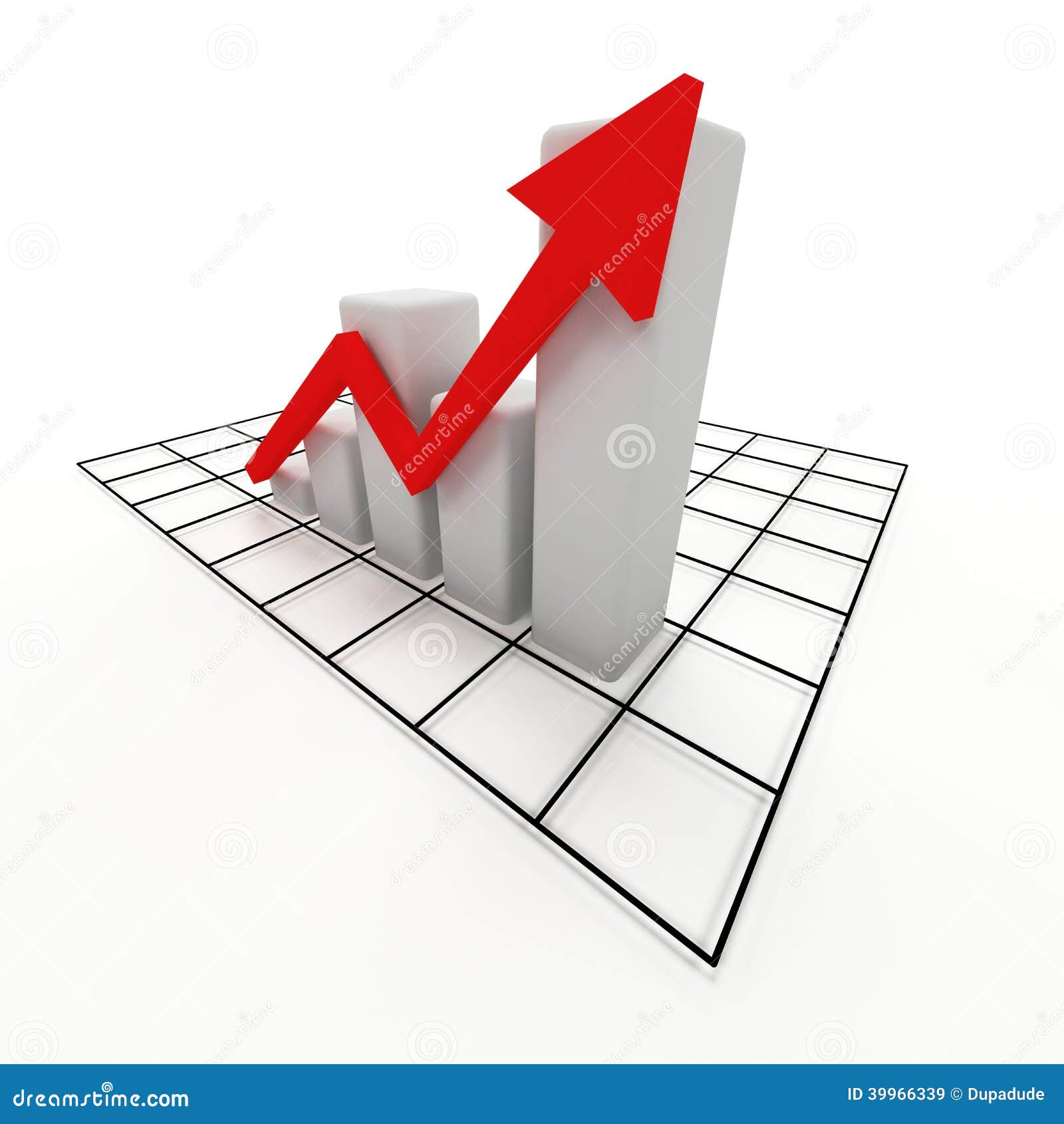 3d business graph stock illustration. Illustration of information ...
