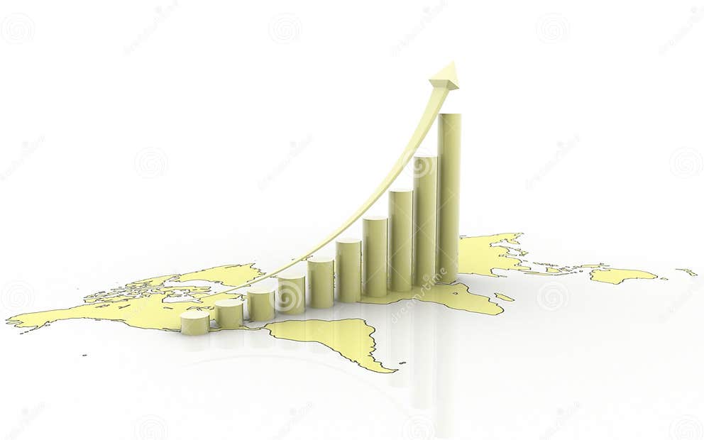 3D Business Graph is a Visual Representation of Business Data Stock ...